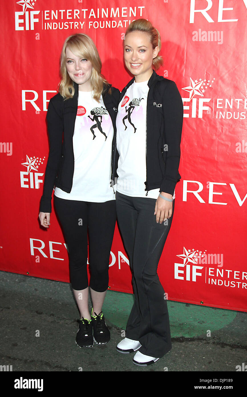Emma Stone Olivia Wilde 15th Annual EIF REVLON Run/Walk for Women on ...