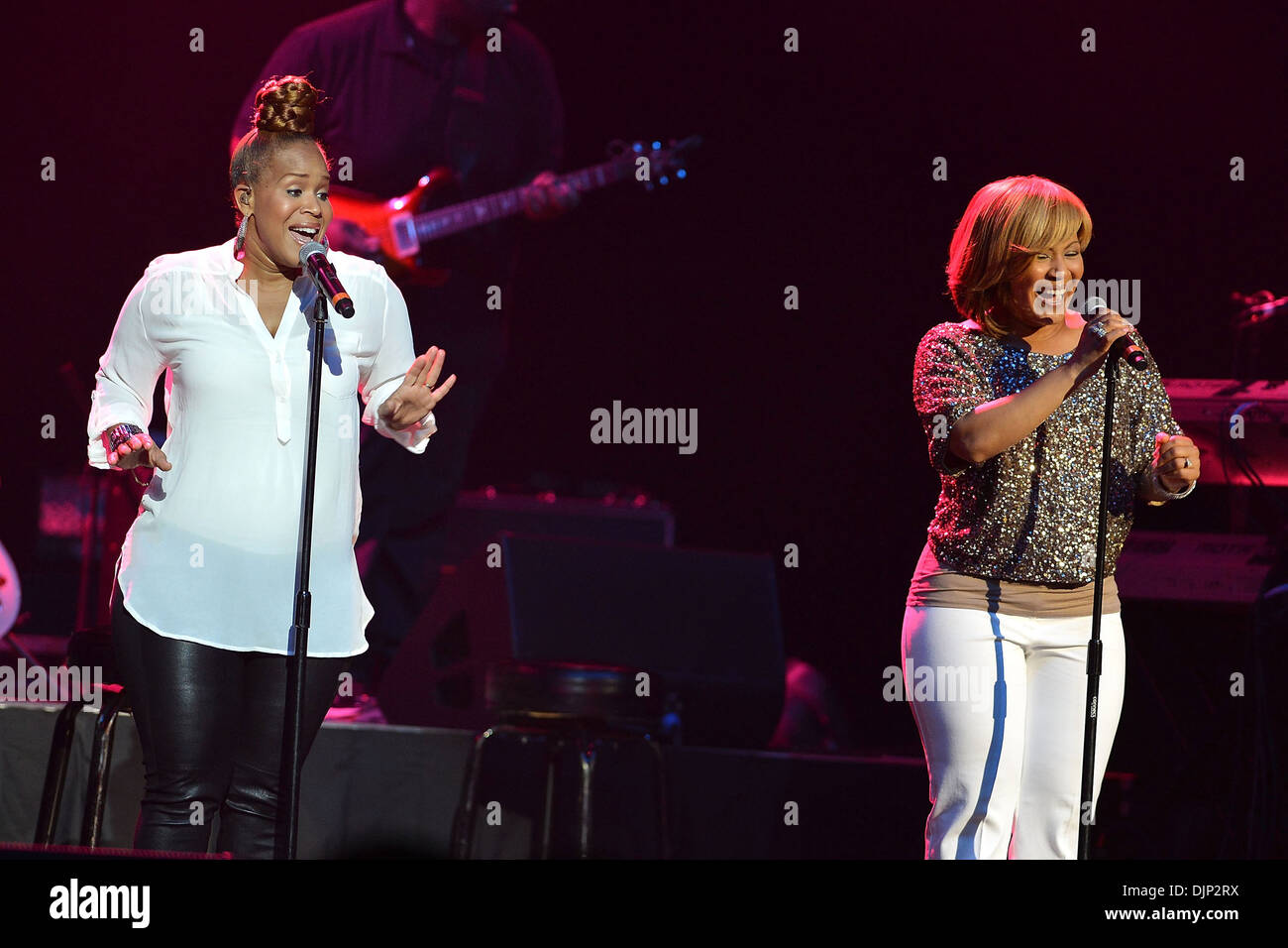Gospel music duo sisters Mary Mary perform live at Hard Rock Live! in ...