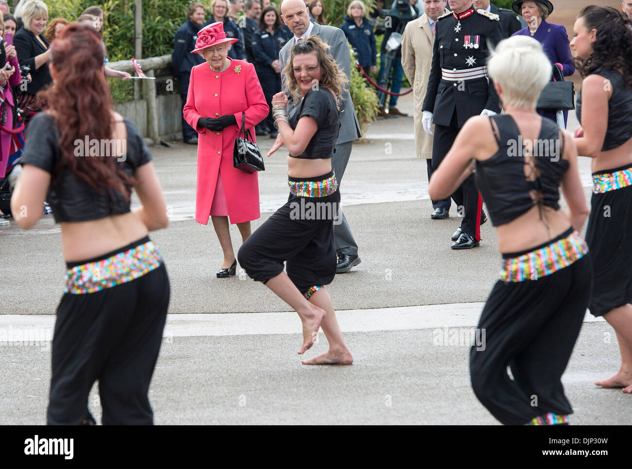 Queen Elizabeth II enjoys a visit at Chester Zoo where she traveled to ...