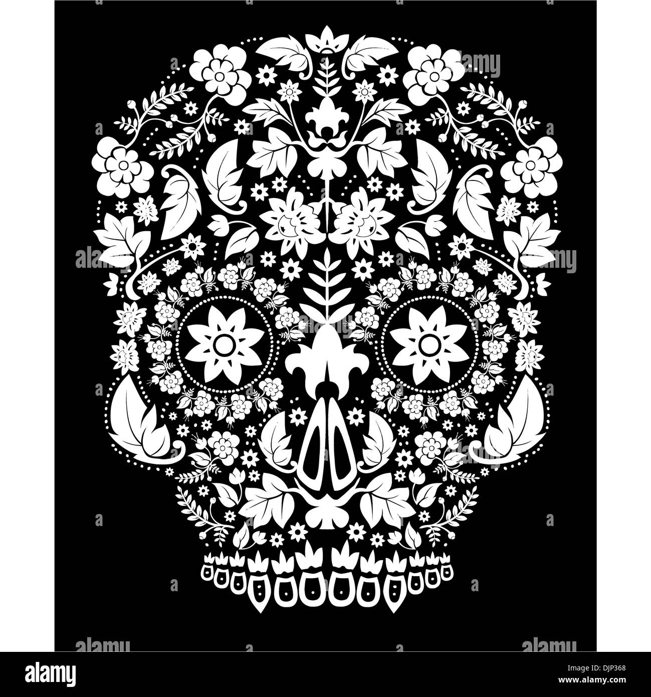 Day of the Dead Sugar Skull Illustration Stock Vector Image & Art - Alamy
