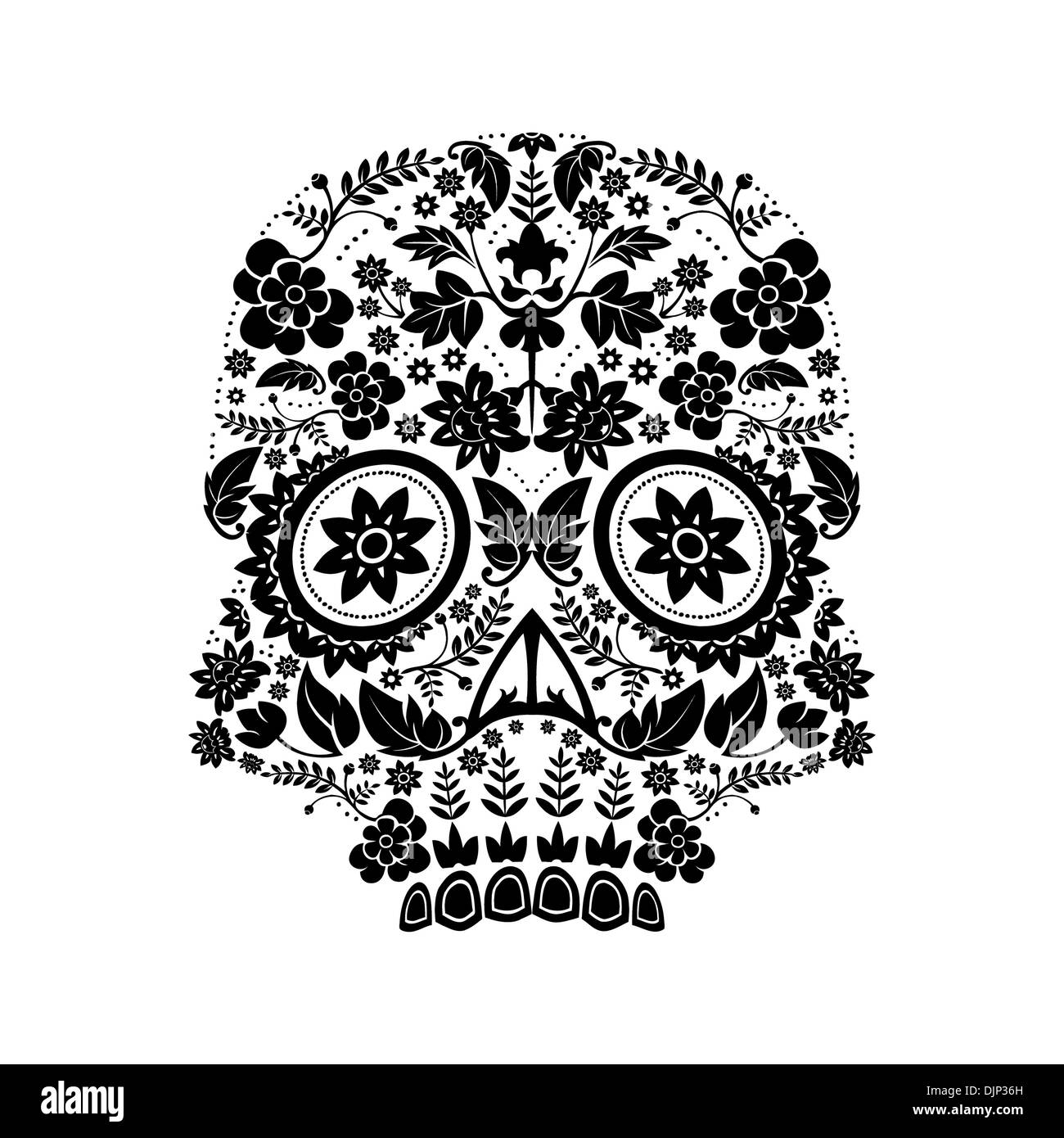 Day of the Dead Sugar Skull Illustration Stock Vector Image & Art - Alamy