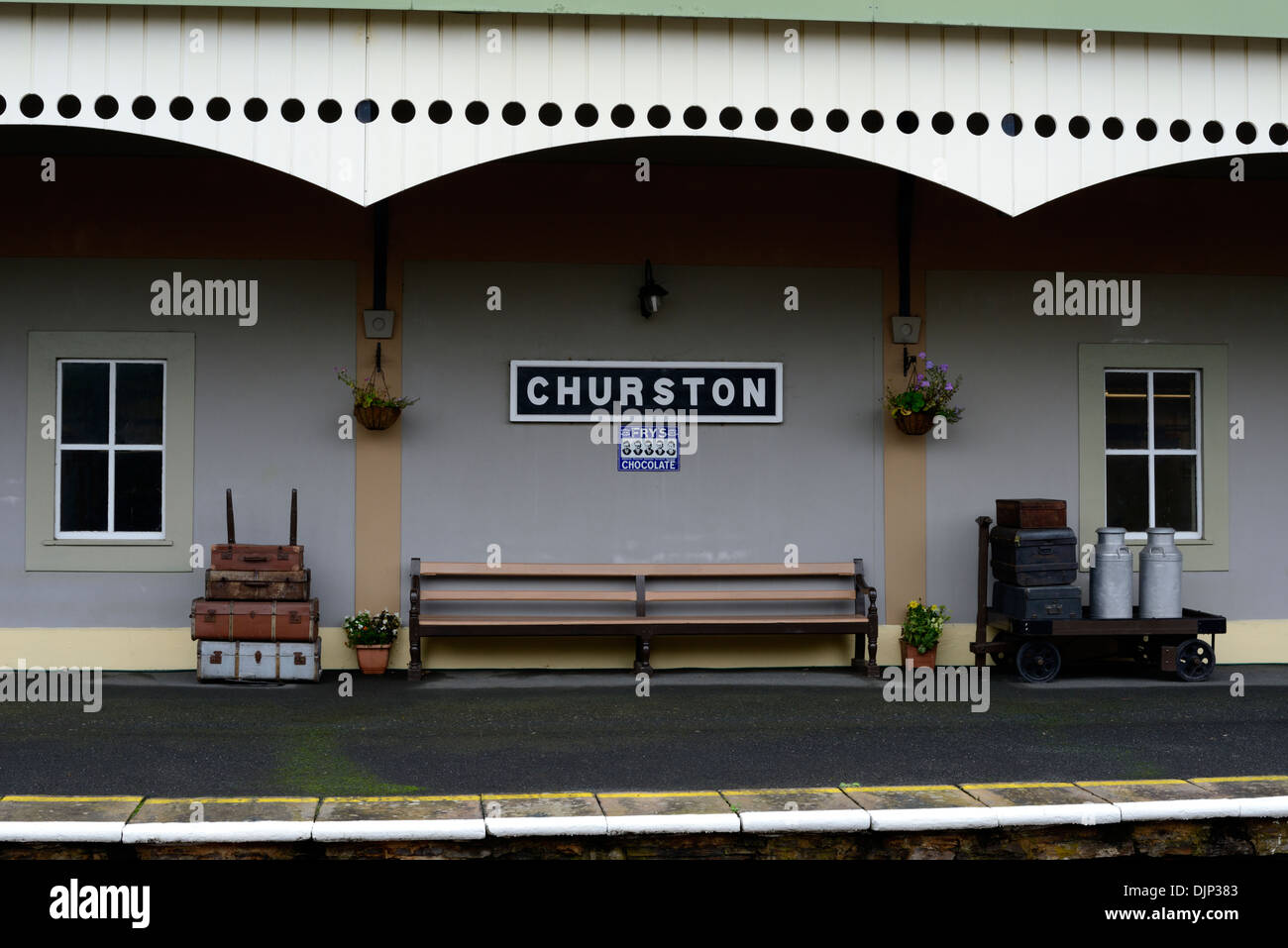 Platform 2 at Churston Railway Station in Devon, England Stock Photo ...