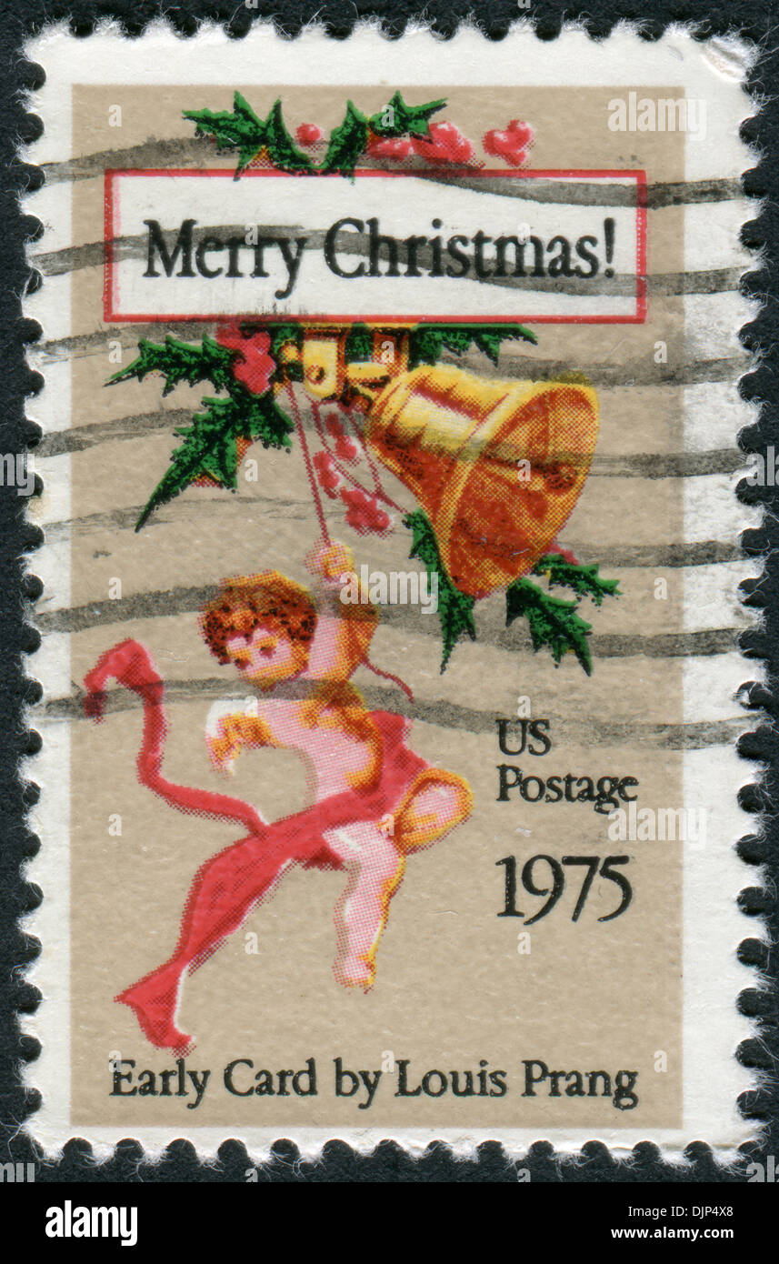 USA - CIRCA 1975: A postage stamp printed in USA, Christmas Issue ...