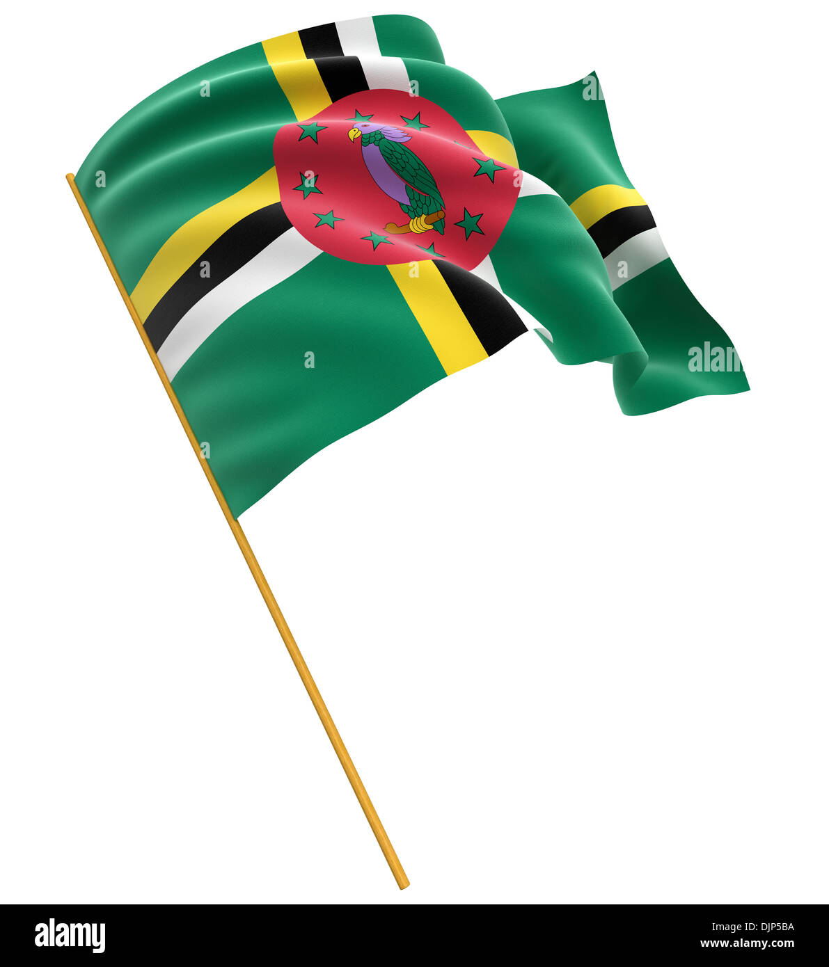 3D Dominica flag Stock Photo - Alamy