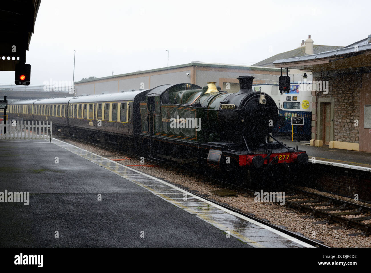 Steam Locomotive 'Hercules' GWR 4200 Class - Number 4277 entering ...