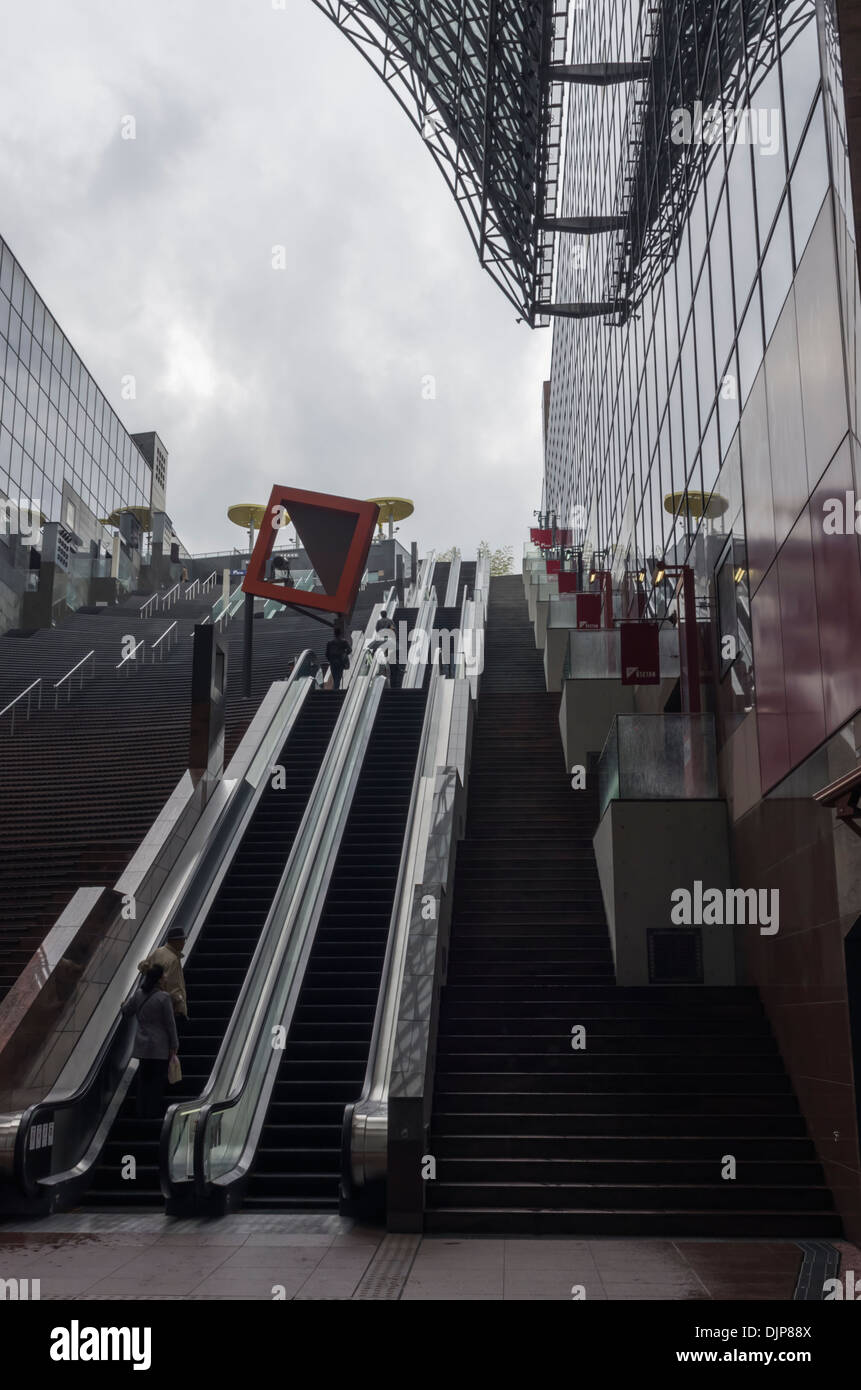 Escalators in Kyoto railway station Japan Stock Photo - Alamy