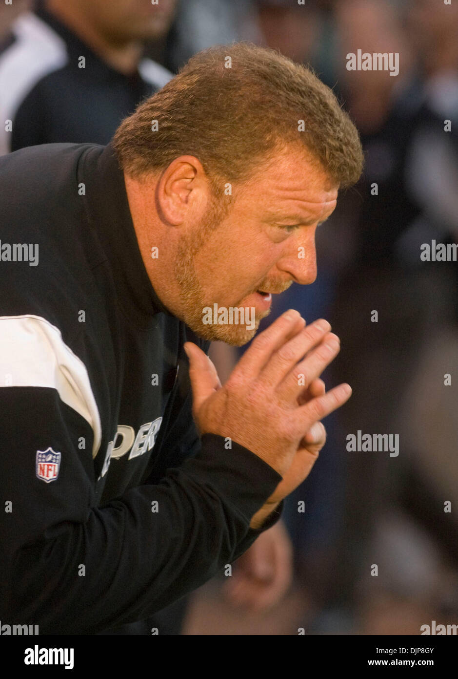 Sep 08, 2008 - OAKLAND, CA, USA - Oakland Raiders offensive line coach ...