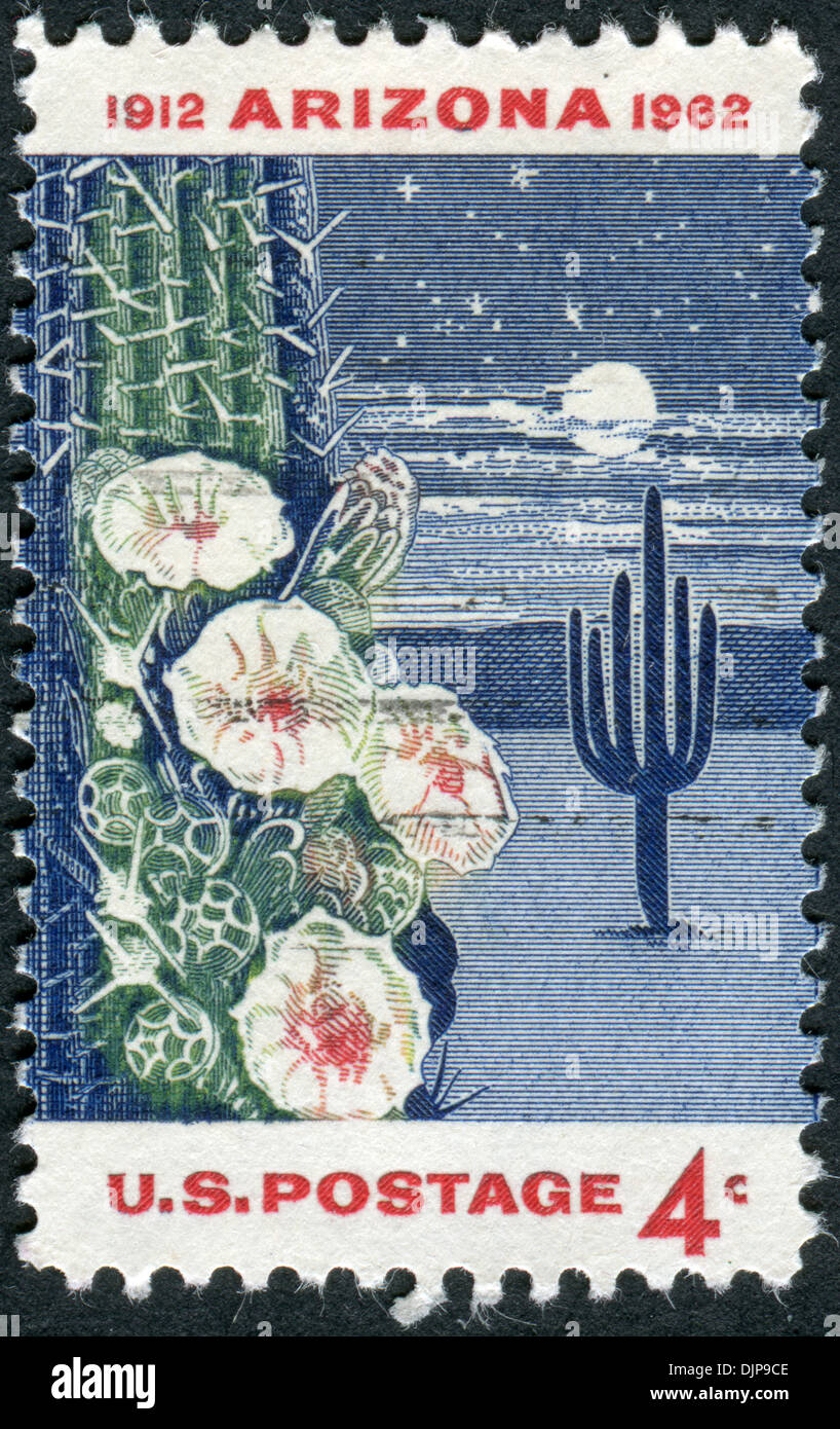 Postage stamp printed in the USA, dedicated to the 50th anniversary of ...