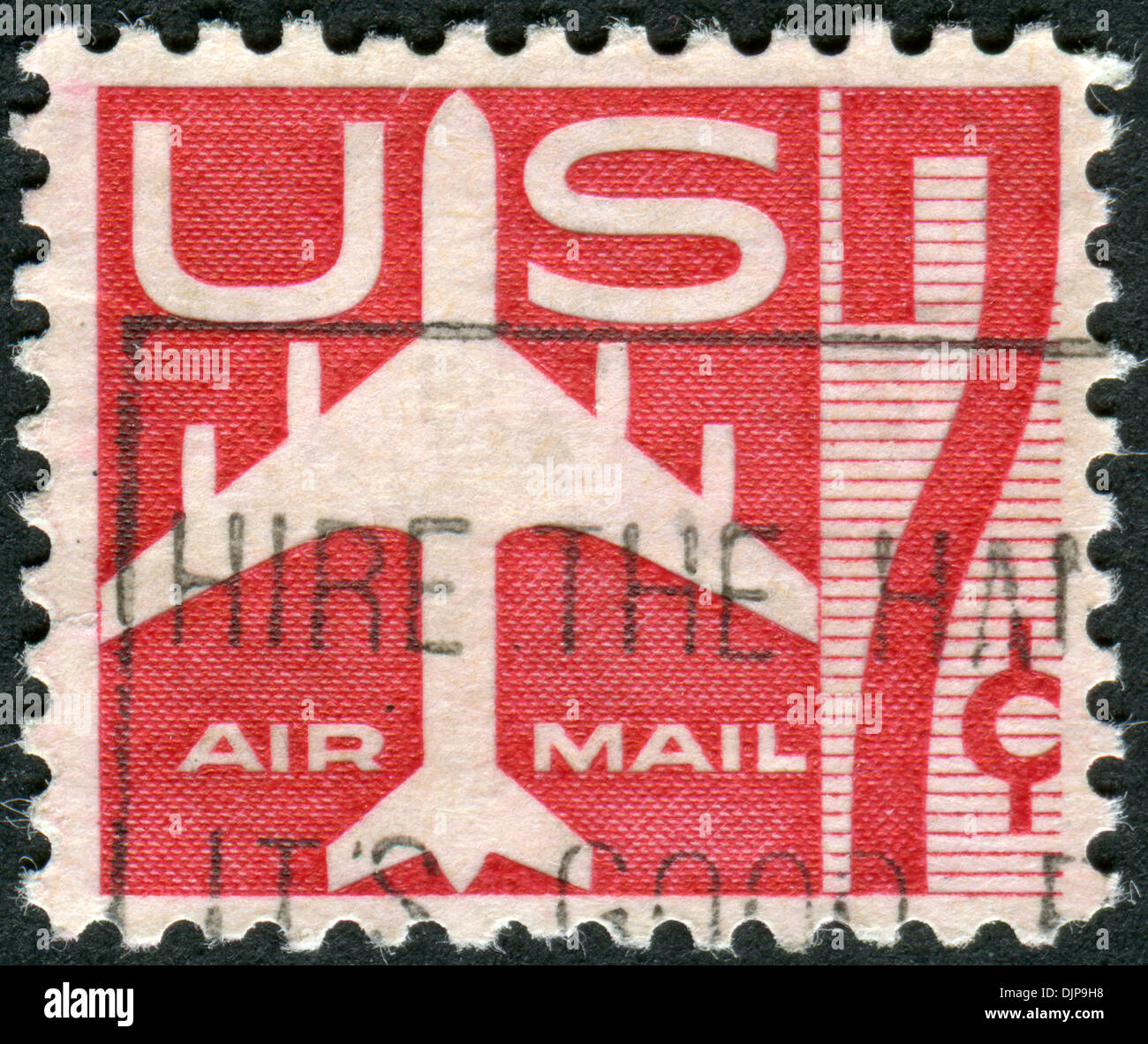 USA - CIRCA 1958: A postage stamp printed in USA, shows the silhouette ...