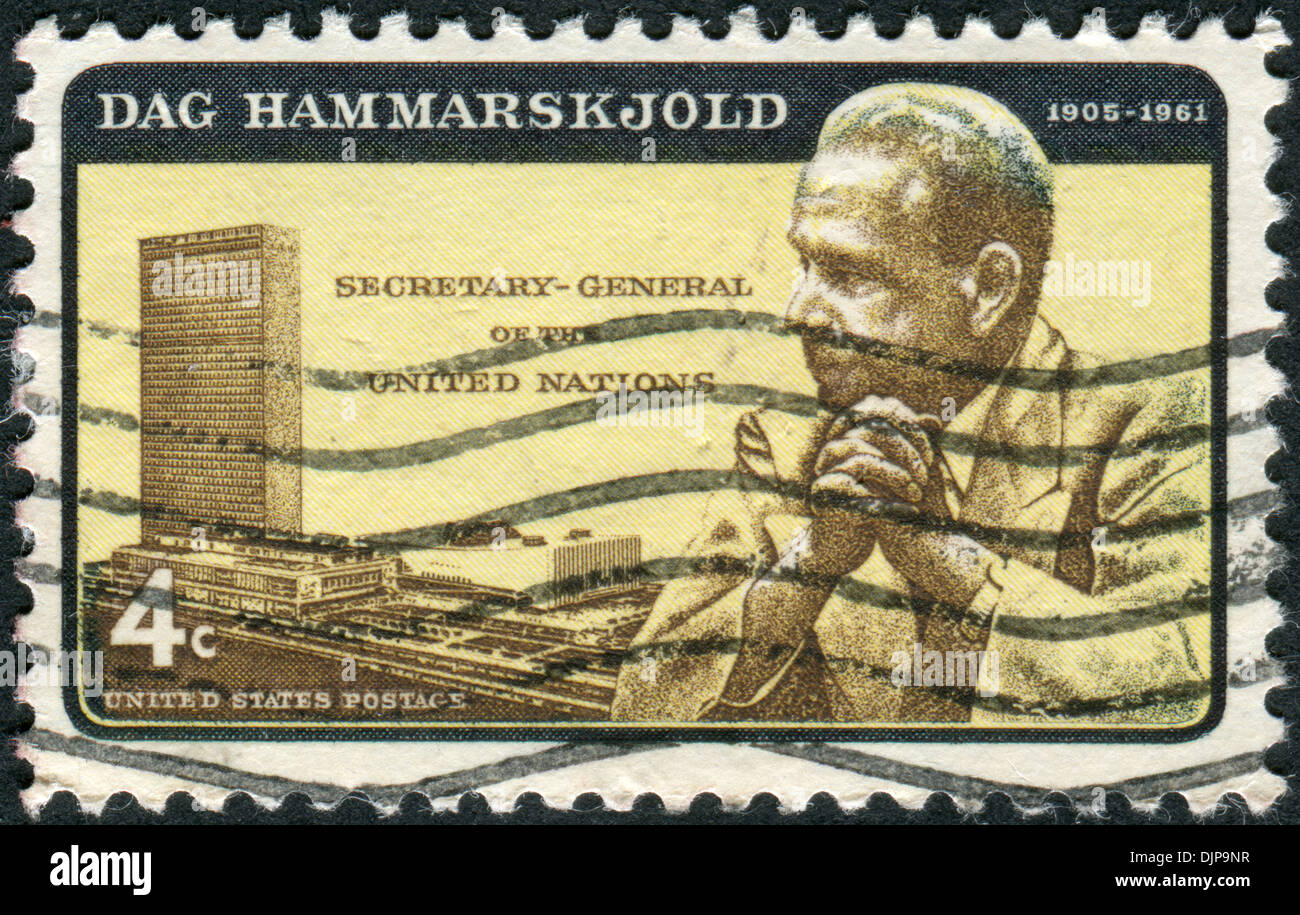 USA - CIRCA 1962: Postage stamps printed in USA, shows UN Headquarters ...