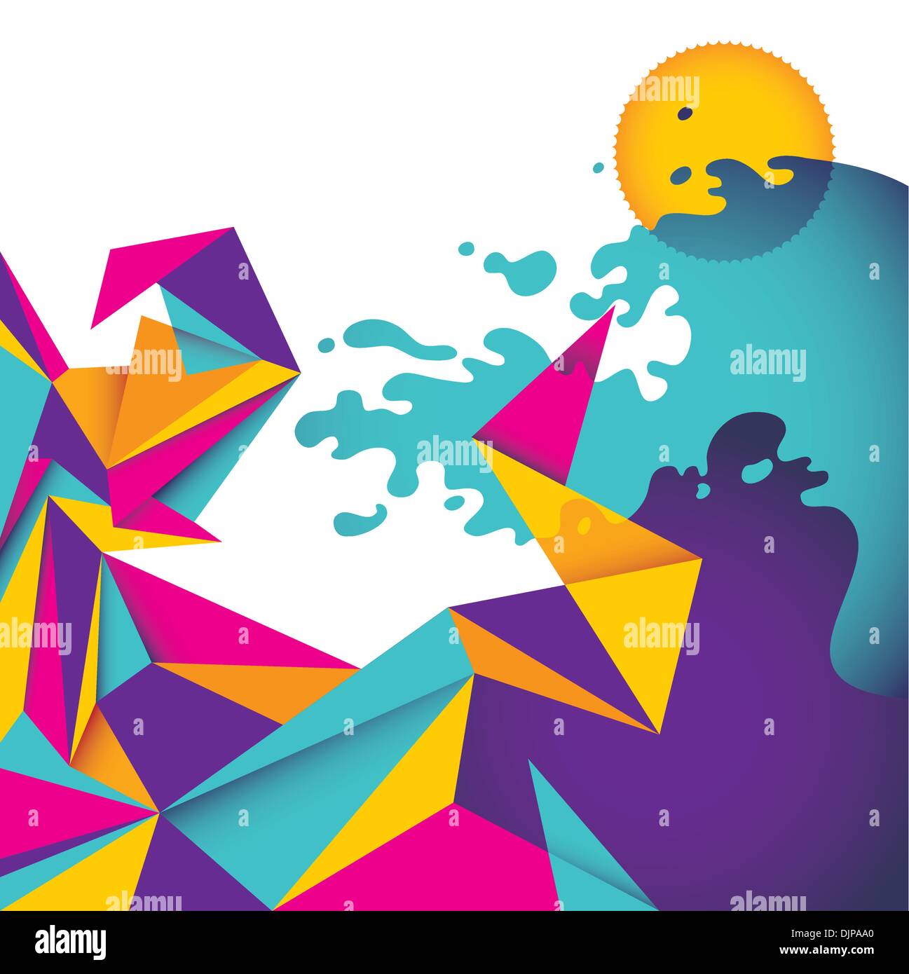 Abstract summer background with colorful forms Stock Vector Image & Art ...