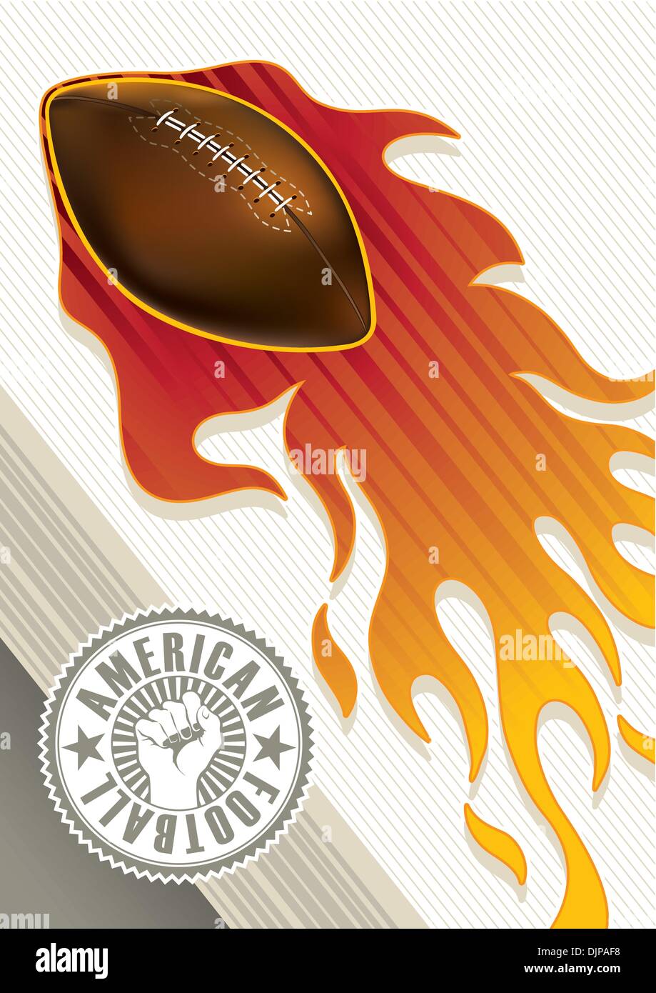 American football banner with stylized fire Stock Vector Image & Art ...