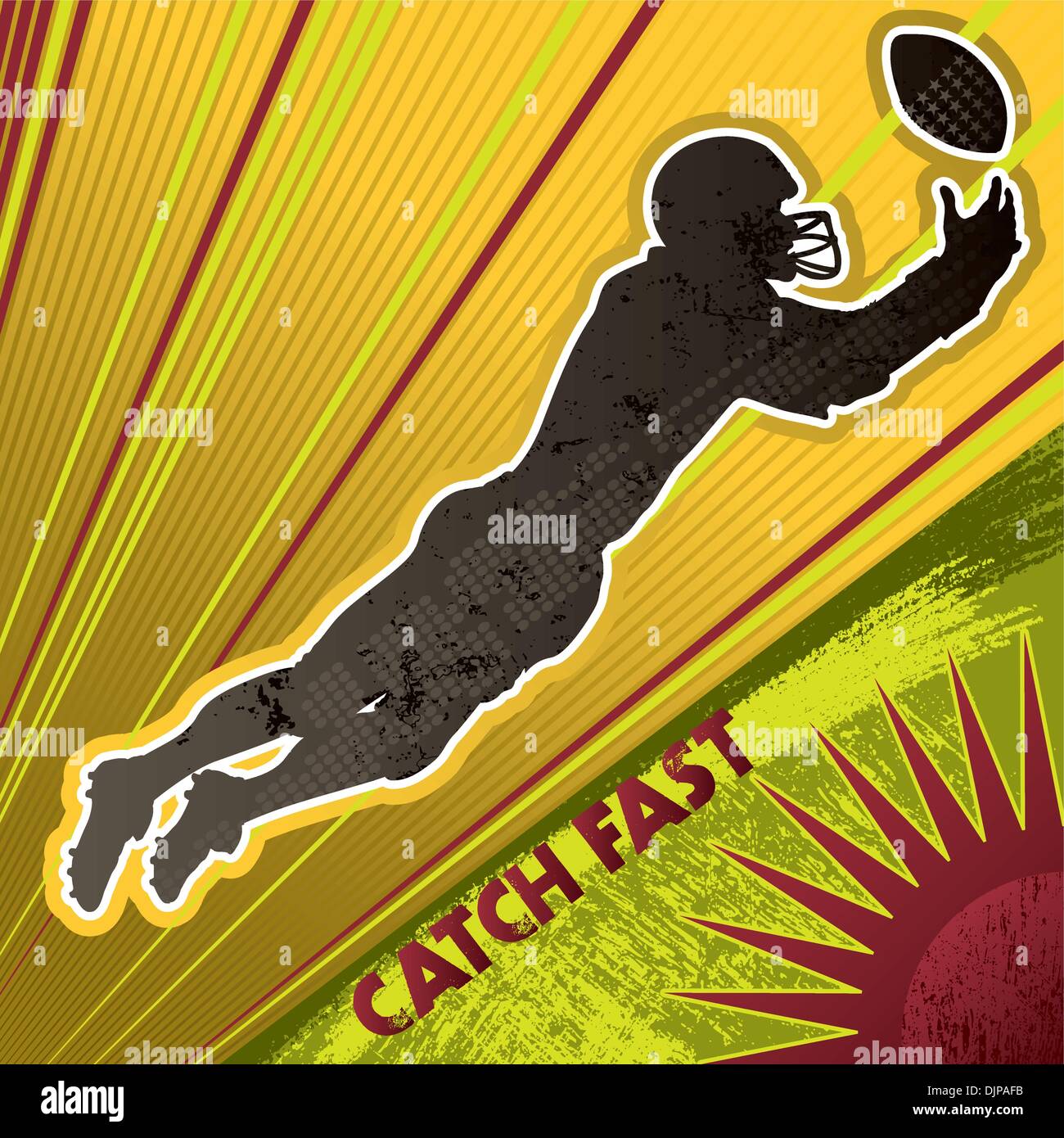 Action football tackling Stock Vector Images - Alamy