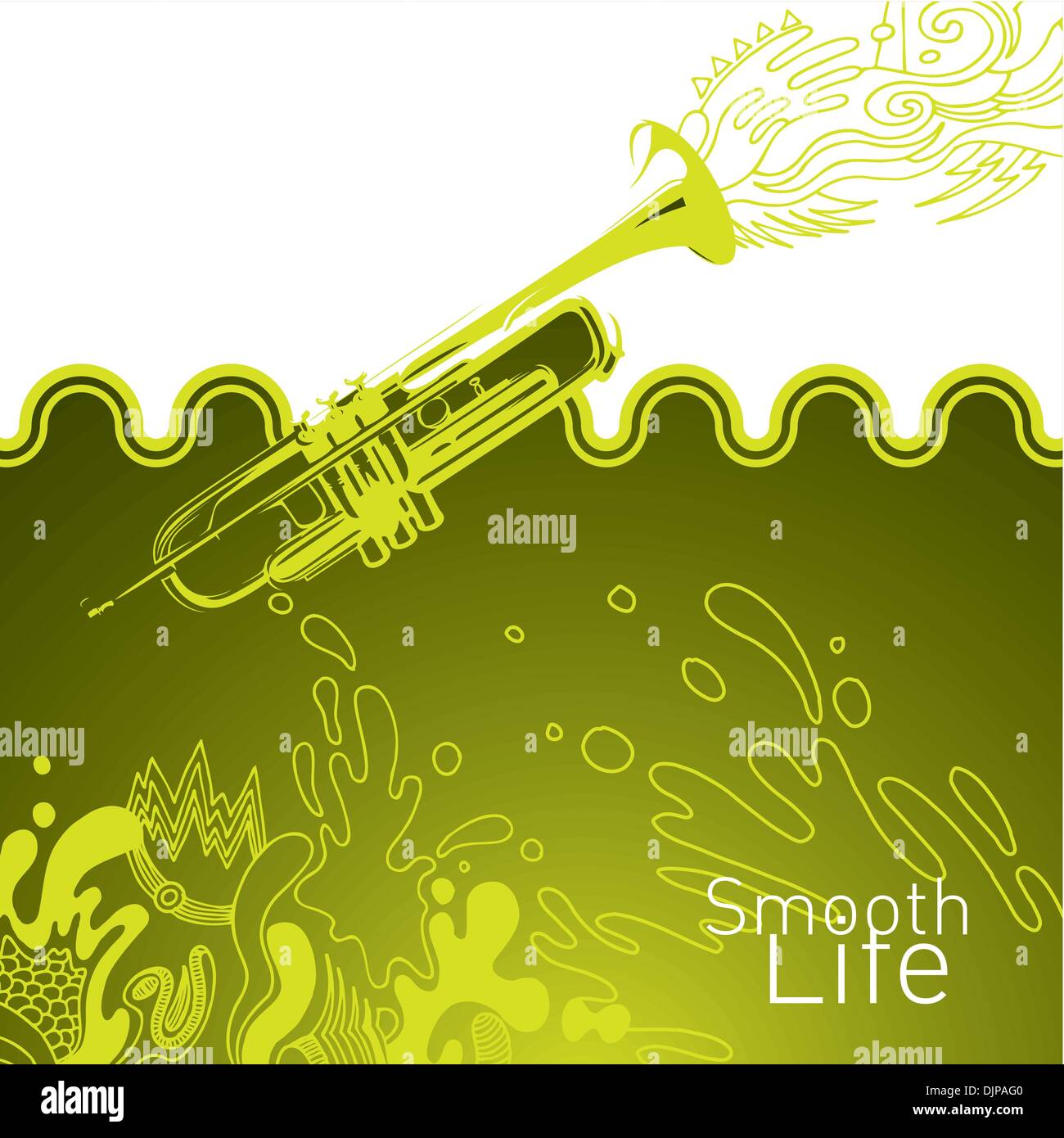 Artistic background with stylized trumpet Stock Vector Image & Art - Alamy