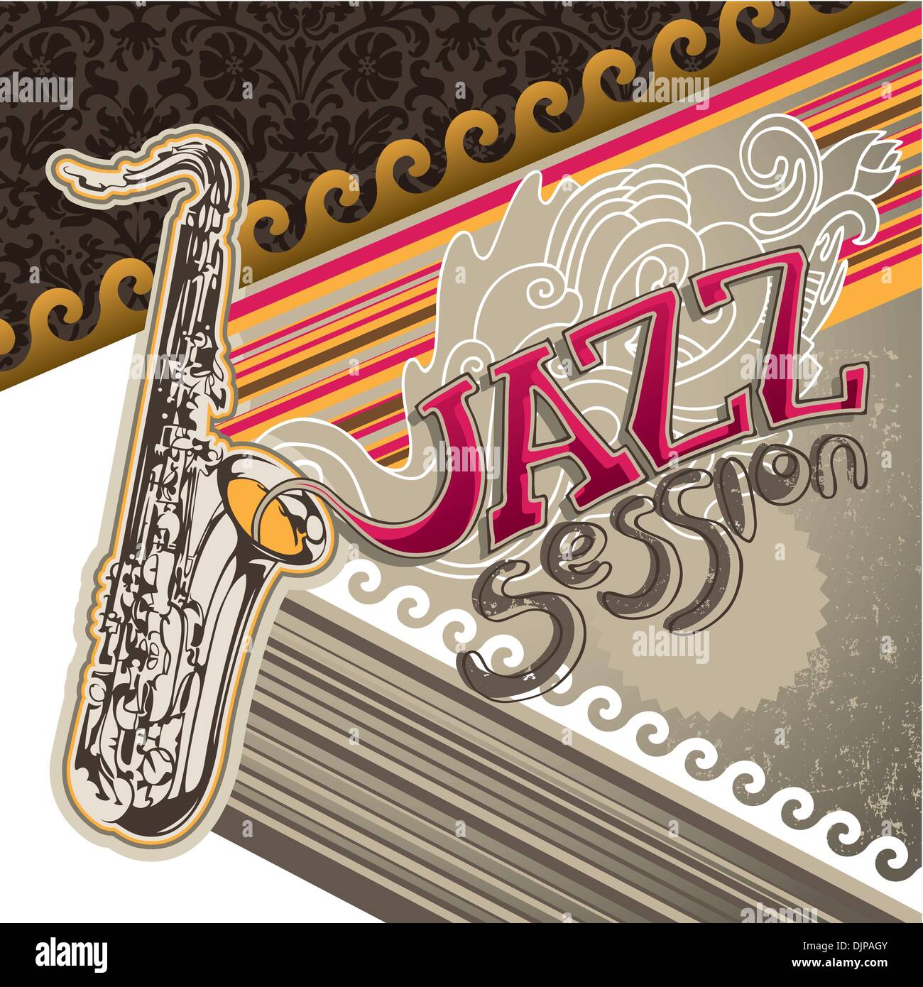 Vintage jazz graphic hi-res stock photography and images - Alamy