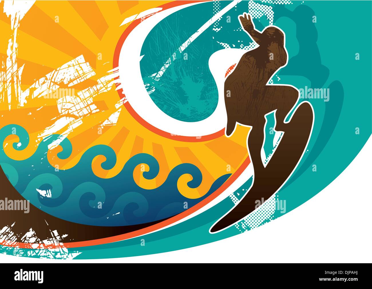 Retro surf poster Stock Vector Images - Alamy