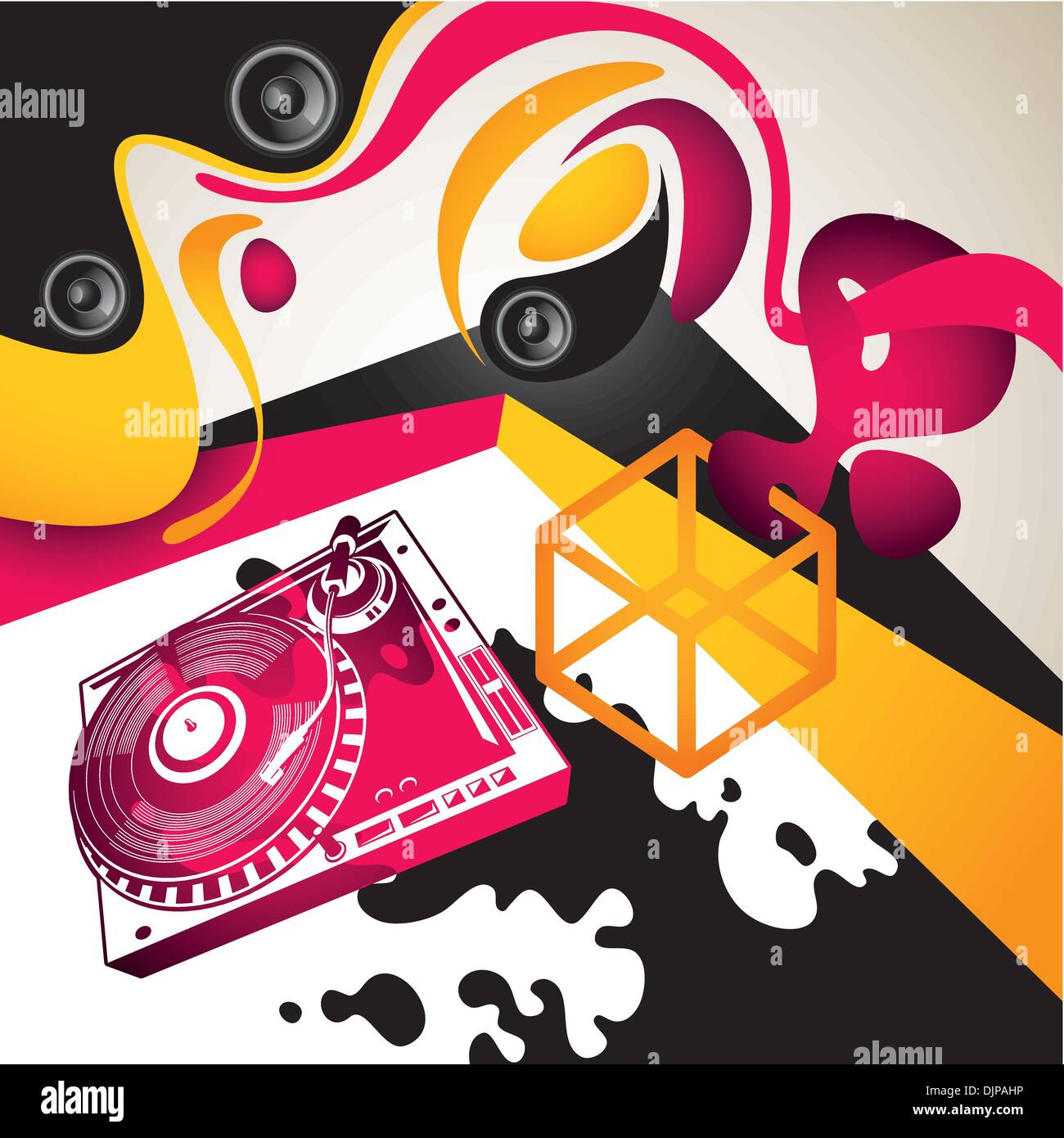 Artistic urban party background with abstraction Stock Vector Image ...