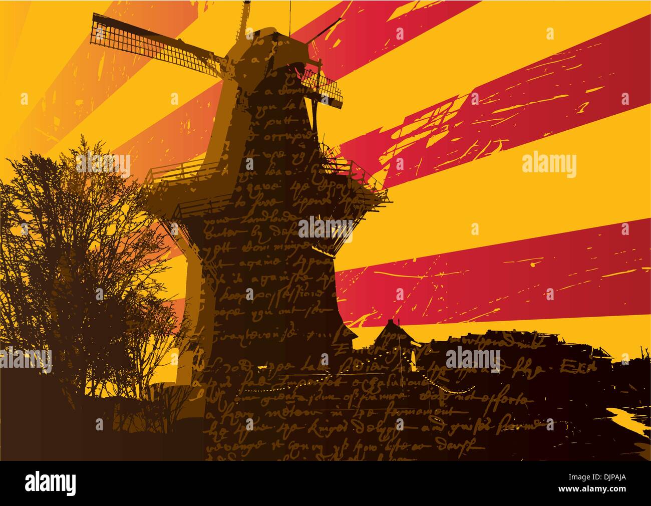 background with windmill Stock Vector Image & Art - Alamy