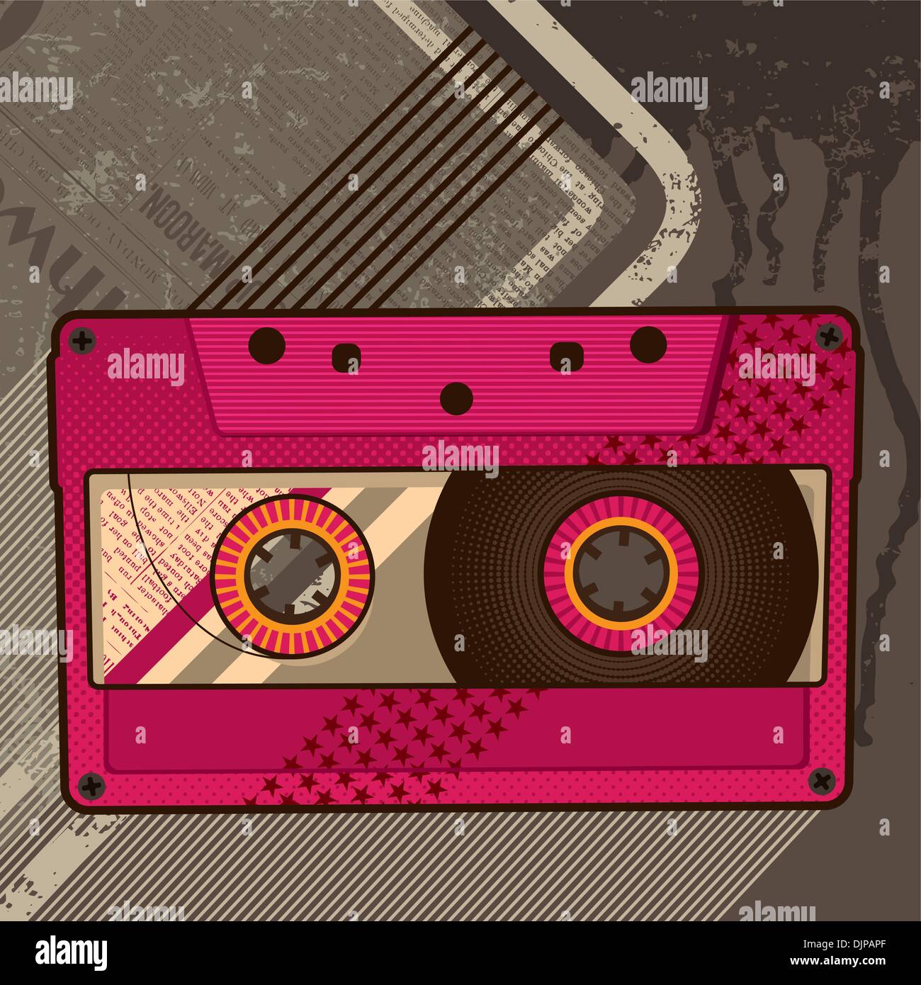 Cassette retro background Stock Vector Image & Art - Alamy