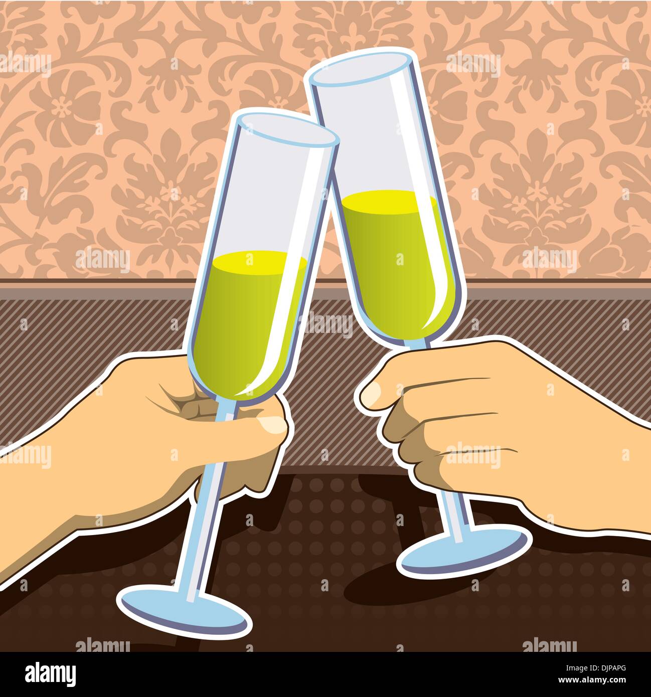 Celebration toast with champagne glasses Stock Vector Image & Art - Alamy