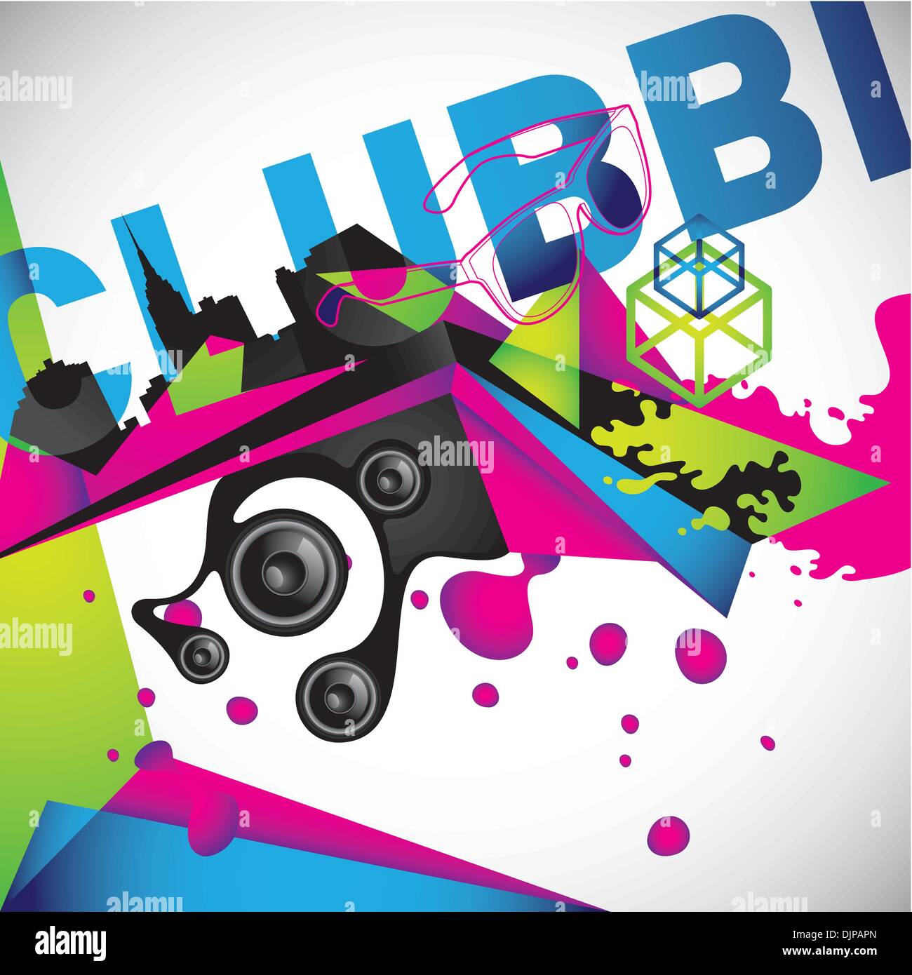 Clubbing background with urban elements Stock Vector Image & Art - Alamy