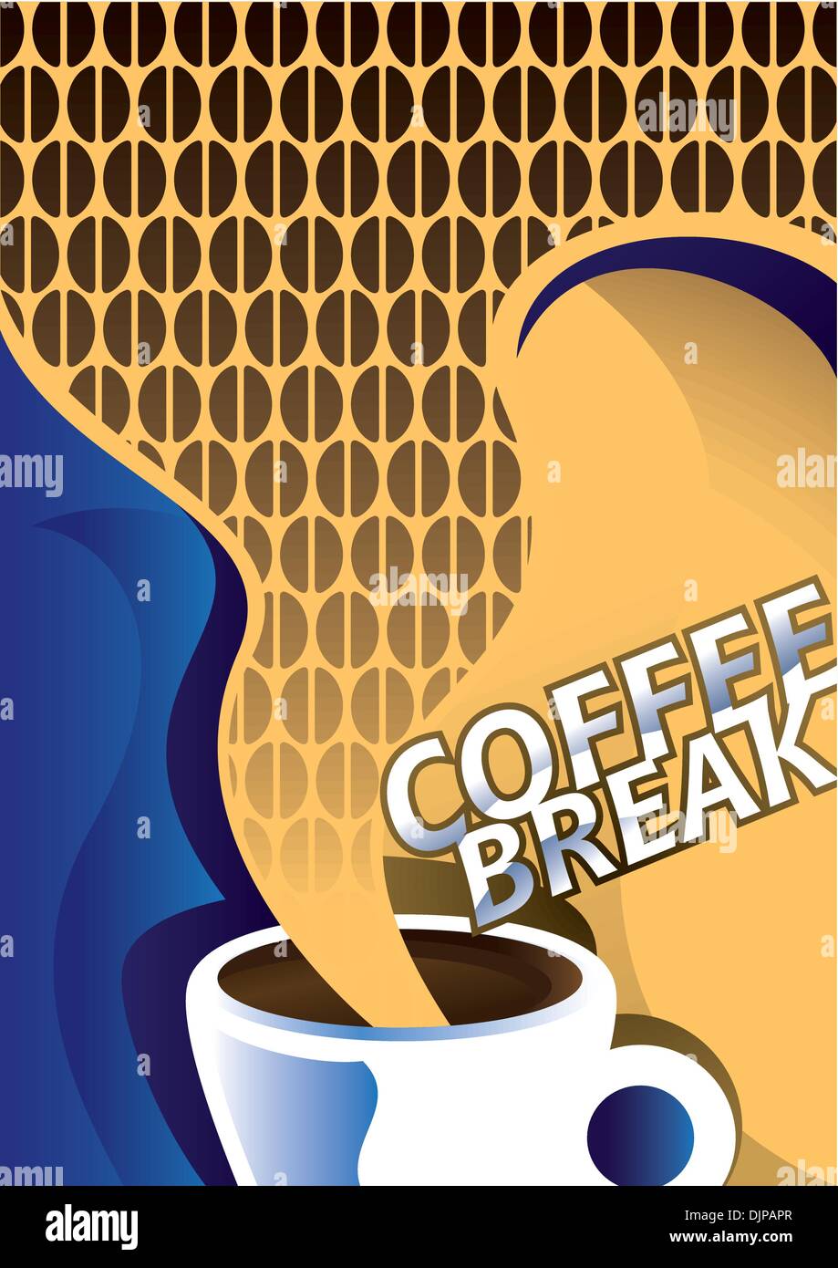Coffee break poster Stock Vector Image & Art - Alamy