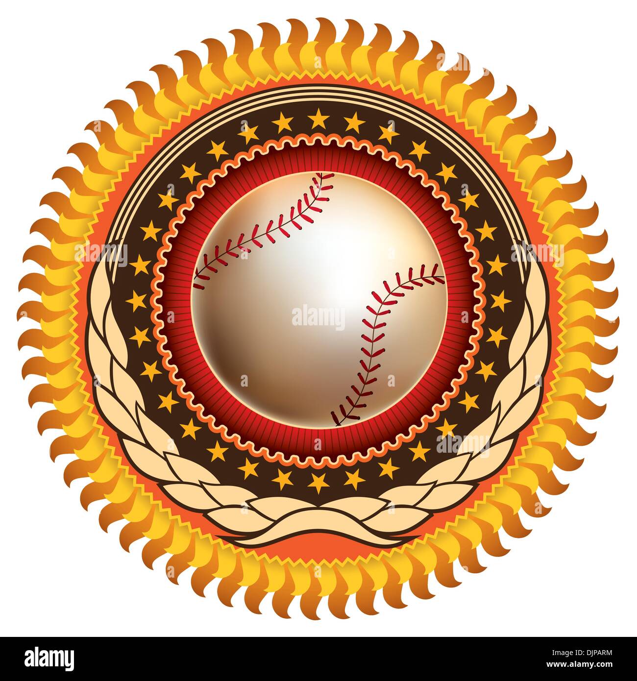 Colorful illustration of baseball emblem Stock Vector Image & Art - Alamy