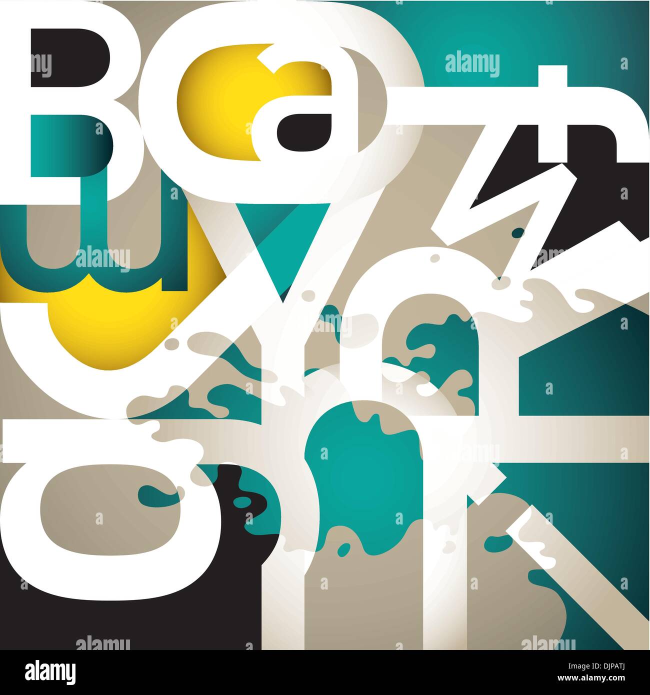 Conceptual abstract background with typography Stock Vector Image & Art ...