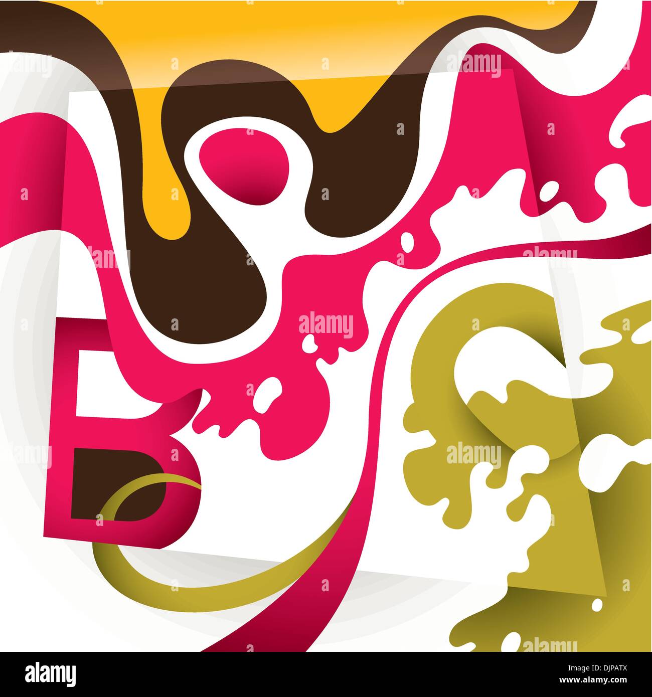 Conceptual background with abstraction and typography Stock Vector ...