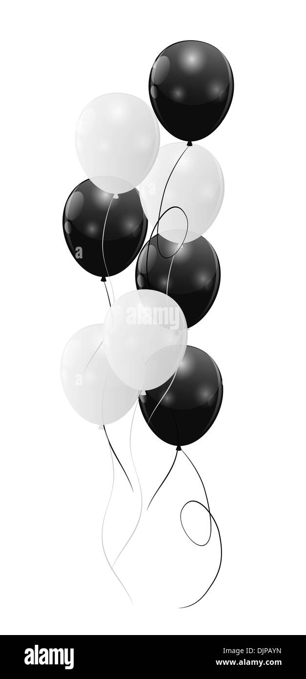 Black And White Balloon Border