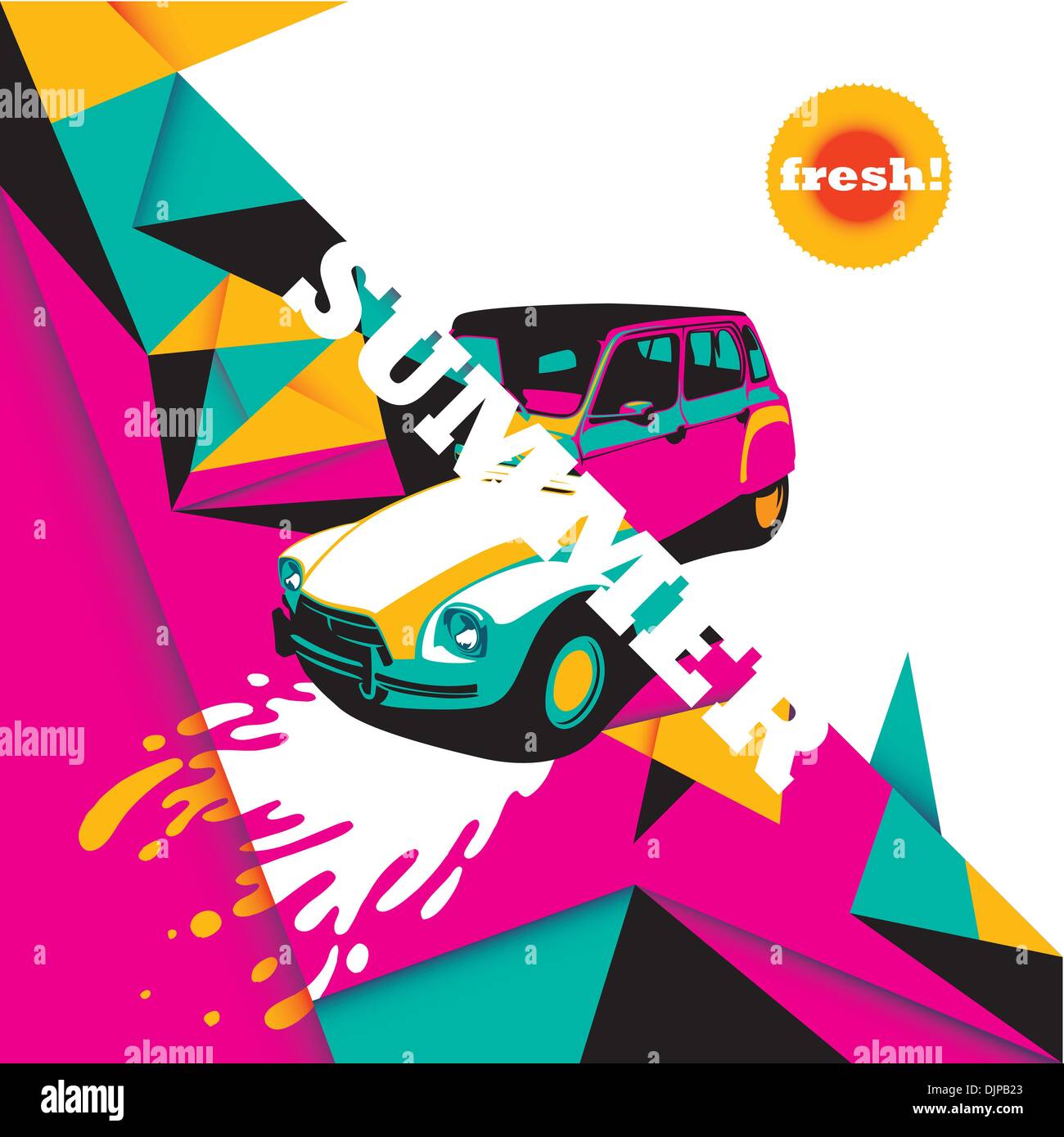 Creativel summer illustration in color Stock Vector Image & Art - Alamy