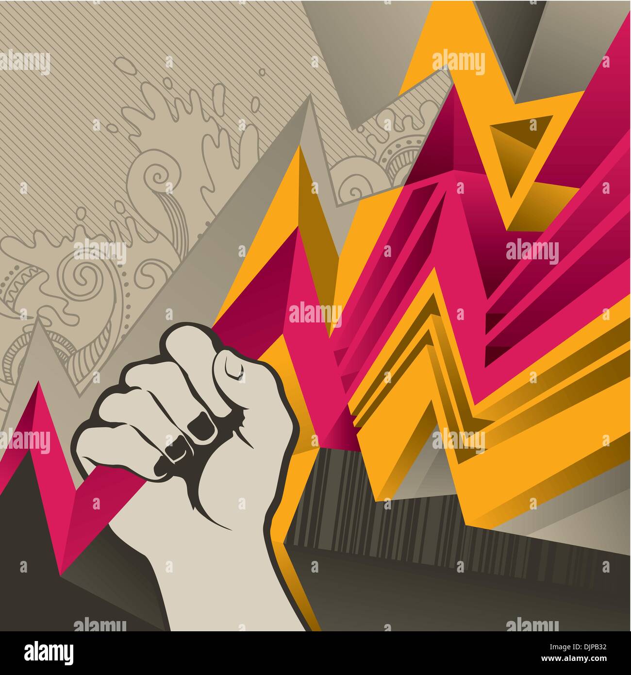 Power fist abstract vector hi-res stock photography and images - Alamy