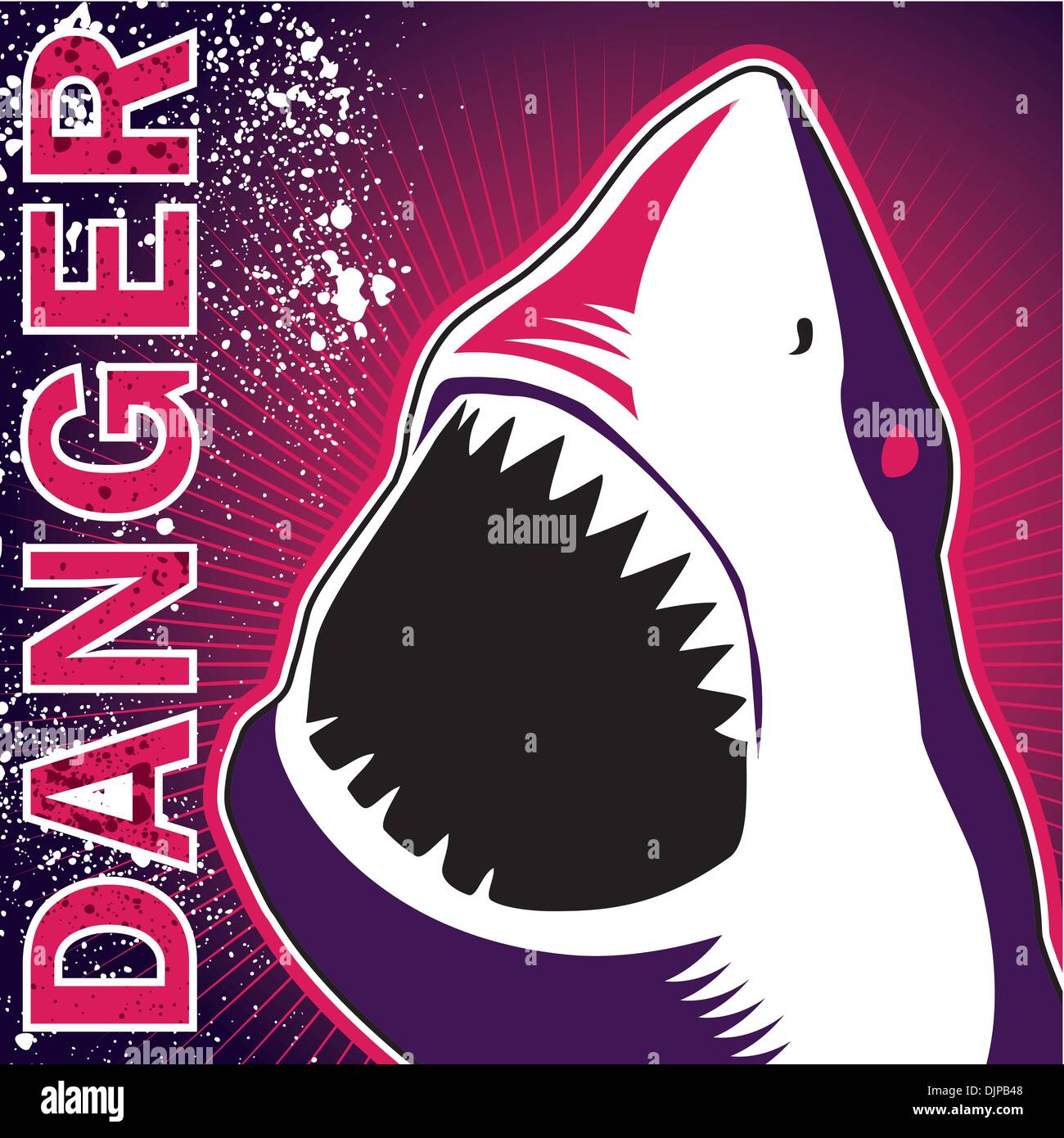 Designed banner with dangerous shark Stock Vector Image & Art - Alamy