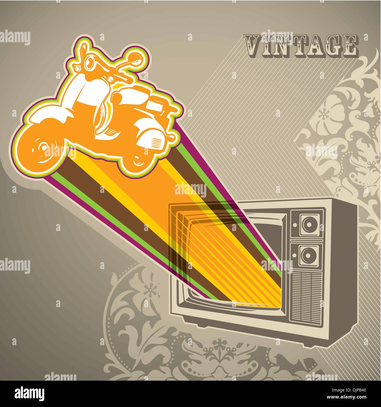 Designed banner with vintage objects Stock Vector Image & Art - Alamy