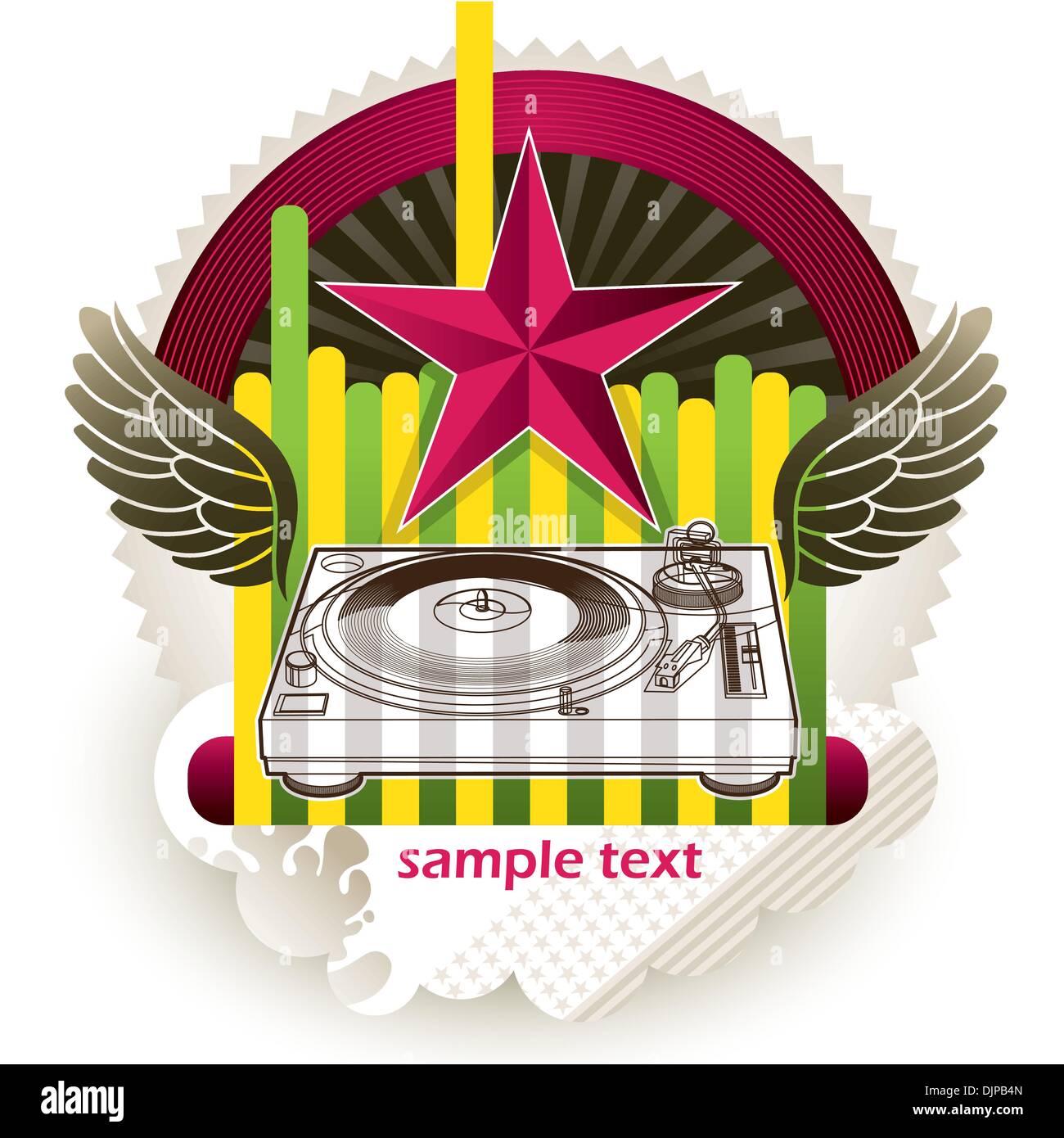 Designed clubbing banner with turntable Stock Vector Image & Art - Alamy