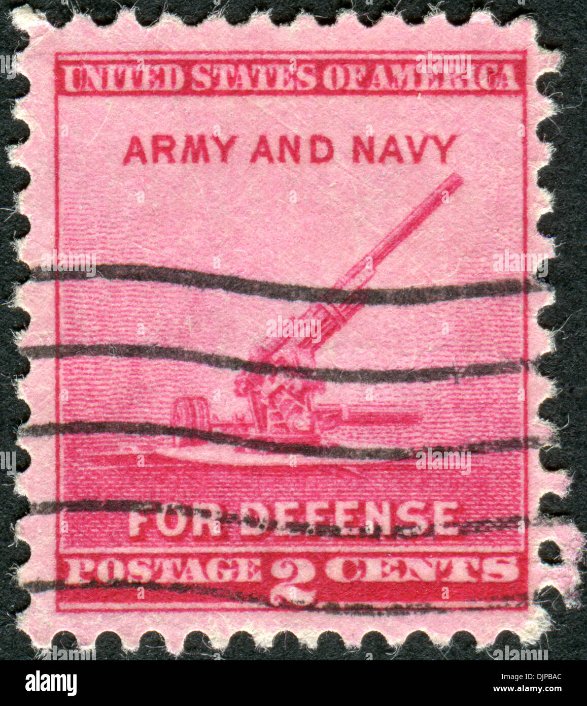 USA - CIRCA 1940: Postage stamp printed in the USA, National Defense ...