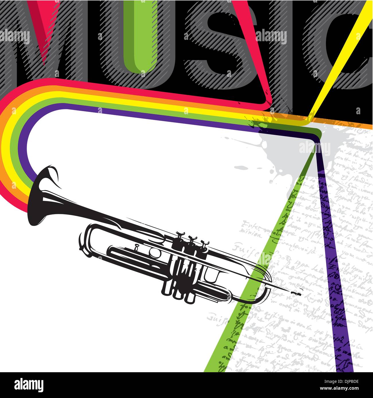 Designed music banner with trumpet Stock Vector Image & Art - Alamy