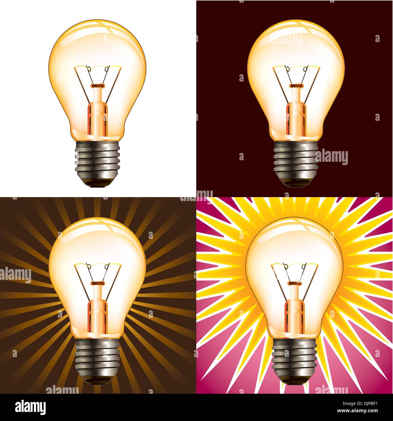 Different light bulb backgrounds Stock Vector Image & Art - Alamy