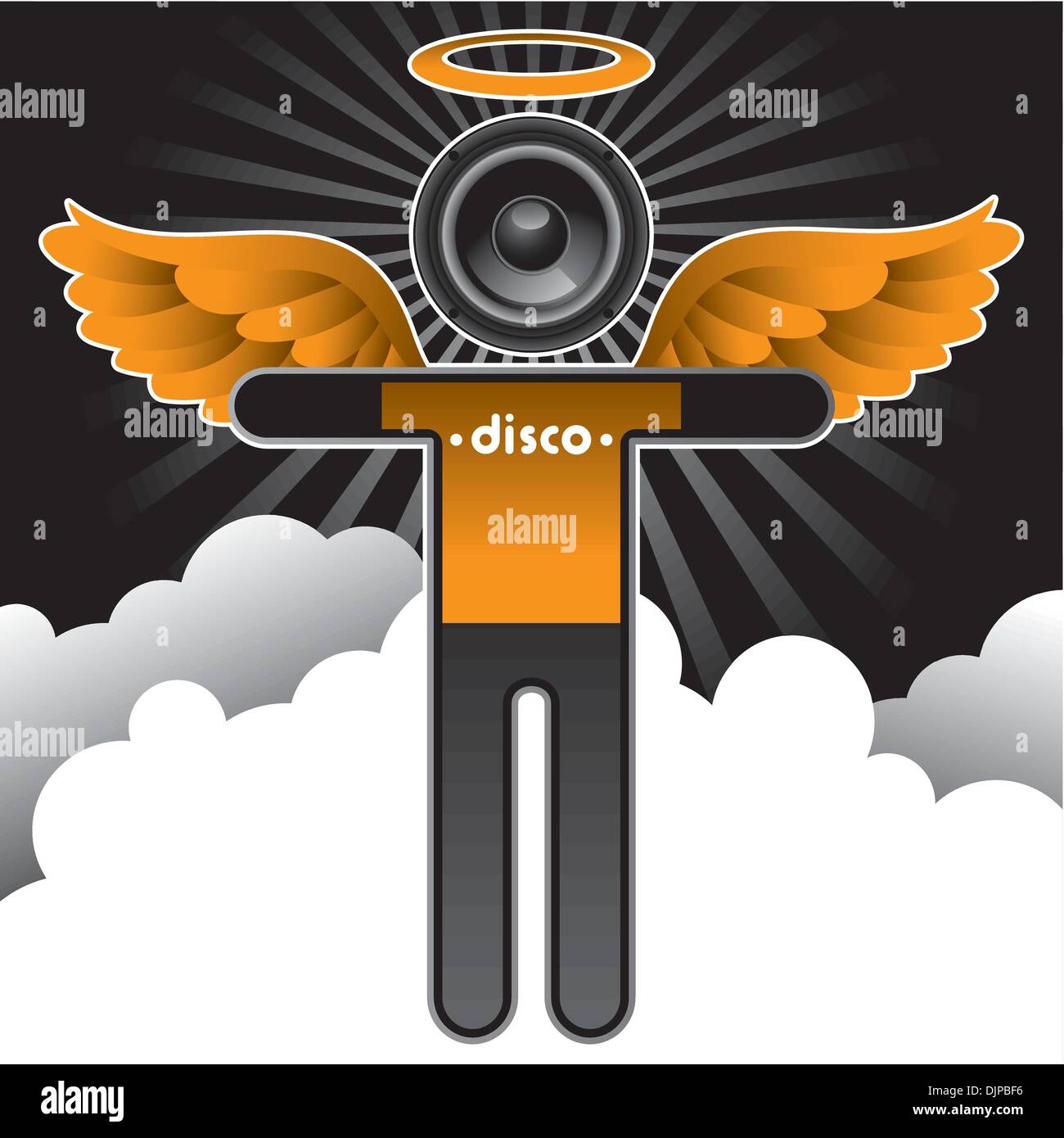 Disco angel background Stock Vector Image & Art - Alamy
