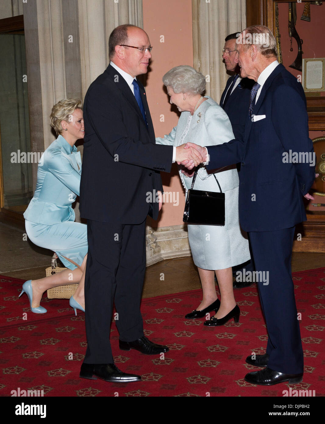 Albert II Prince of Monaco Charlene Princess of Monaco Queen Elizabeth ...