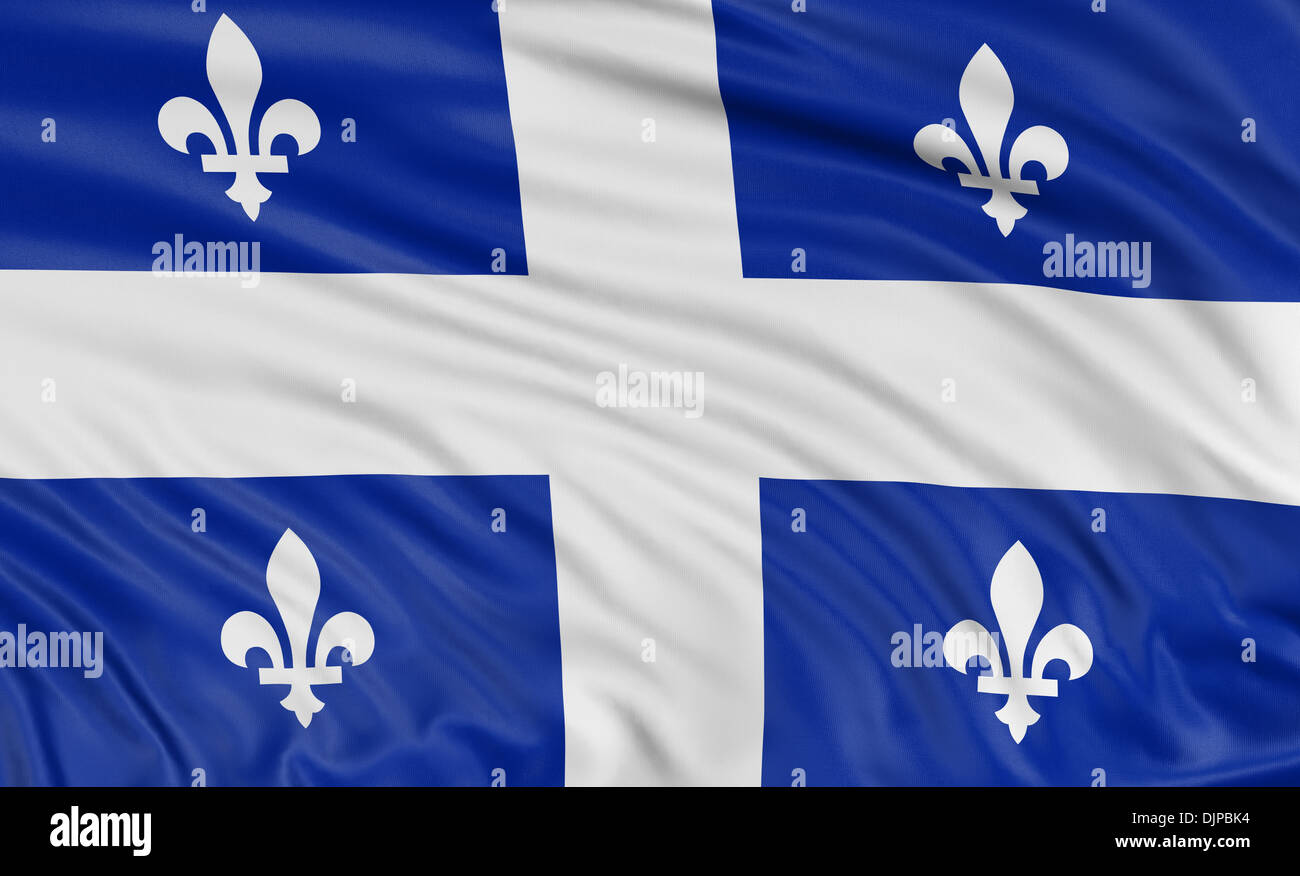 3D Quebec Flag Stock Photo - Alamy
