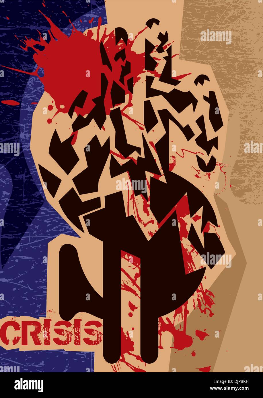 Financial crisis poster Stock Vector Image & Art - Alamy