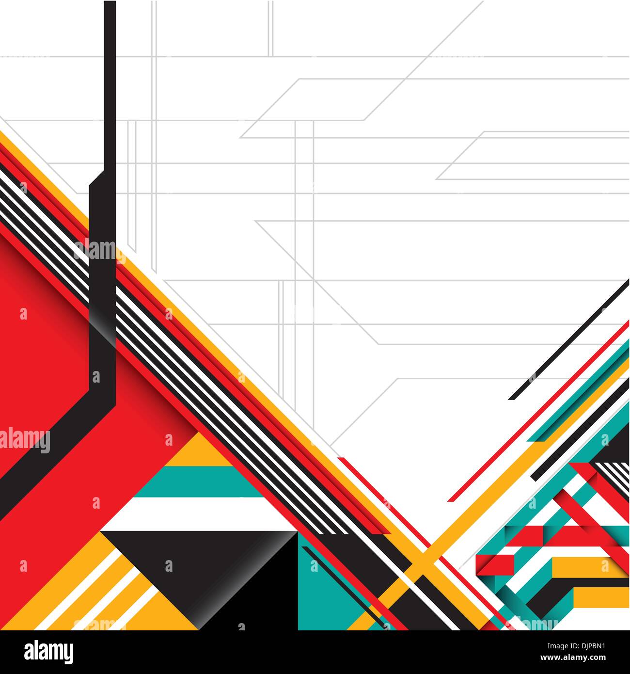 Futuristic layout with geometric abstract forms Stock Vector Image ...