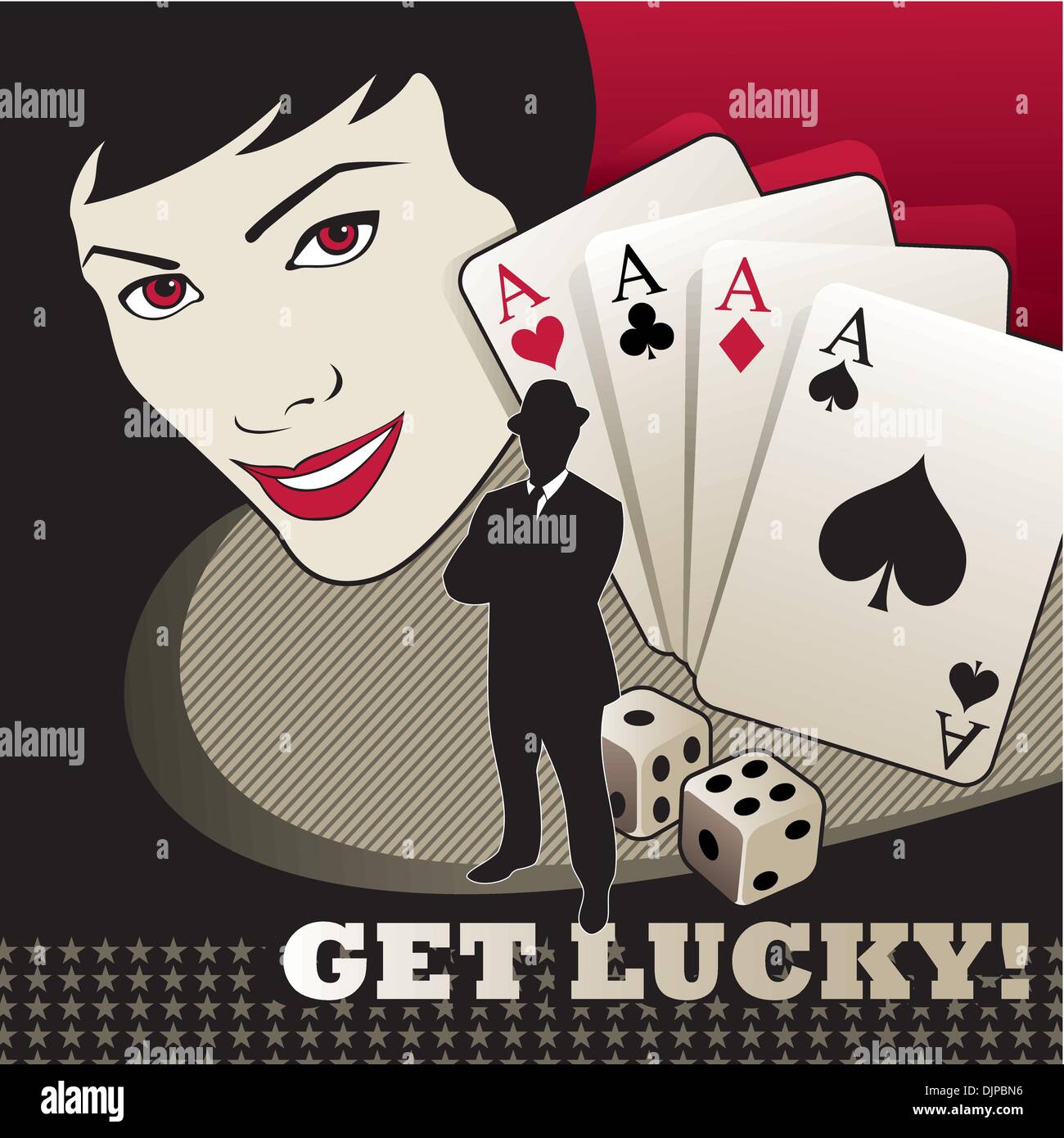 Portrait girl win lucky hi-res stock photography and images - Alamy