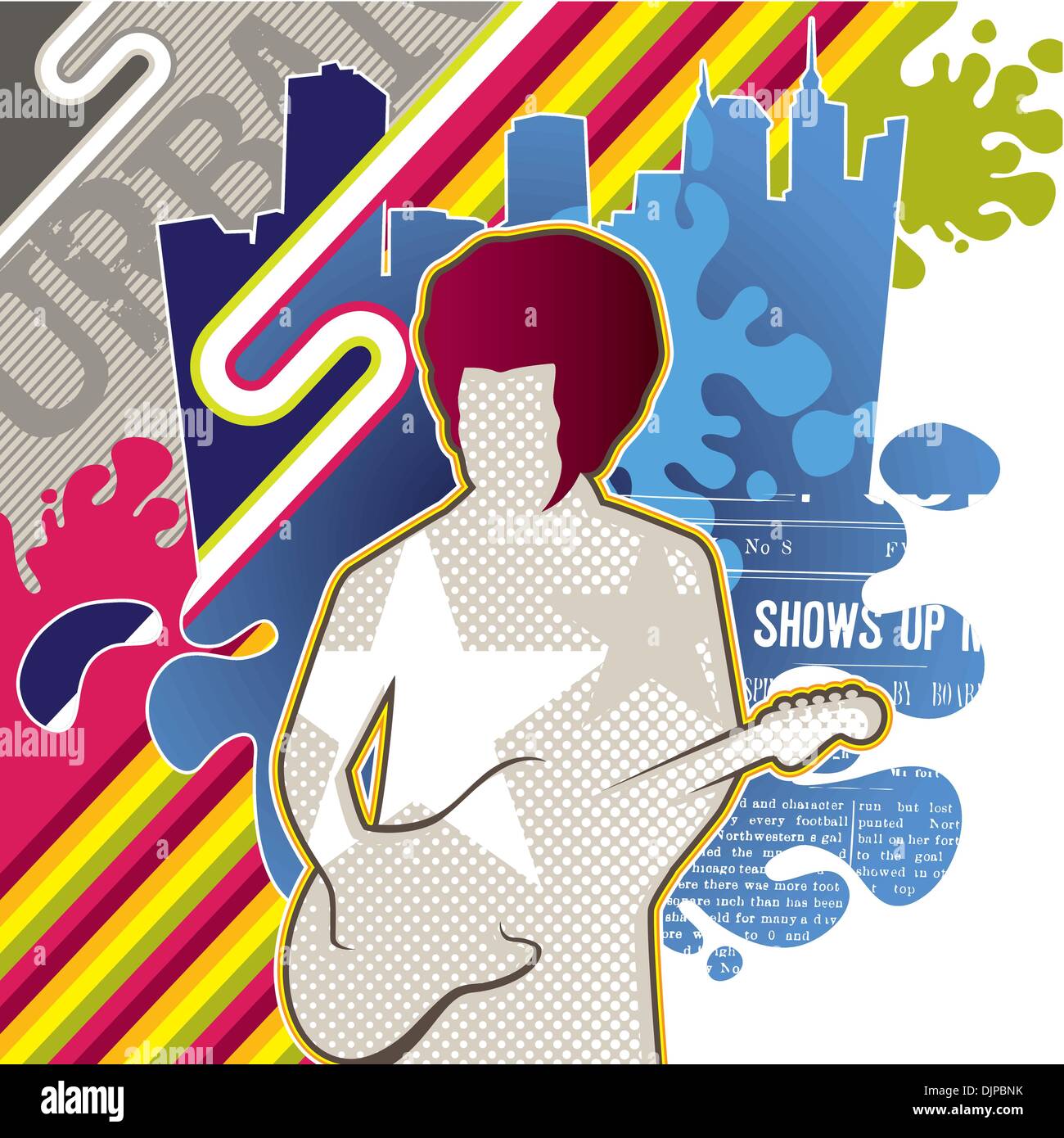 Guitar player artistic banner Stock Vector Image & Art - Alamy