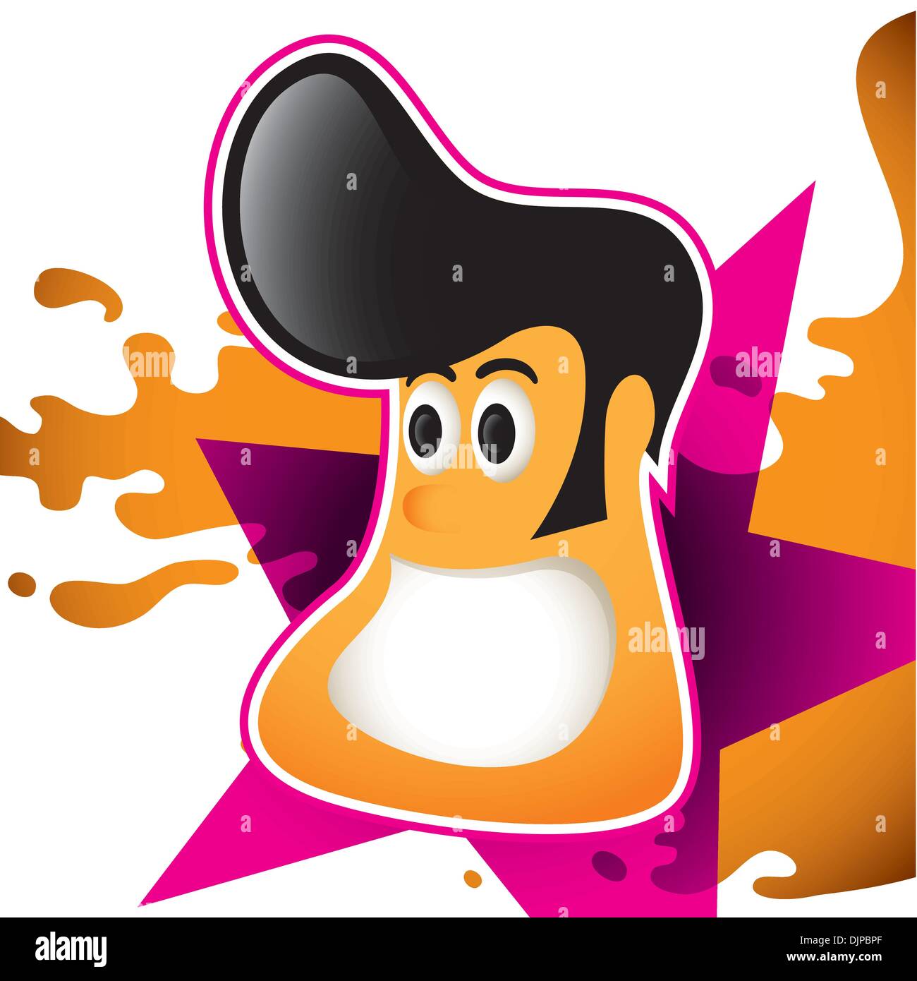 Illustrated background with funny face Stock Vector Image & Art - Alamy
