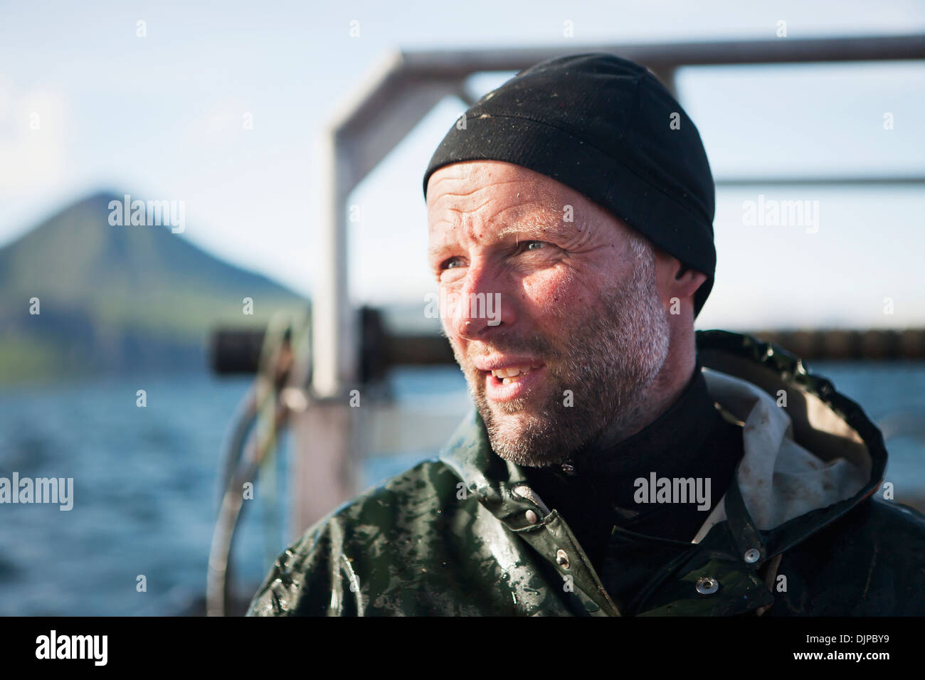 Portrait Of Jens Klaar Commercial Halibut Fishing In Ikatan Bay Near ...