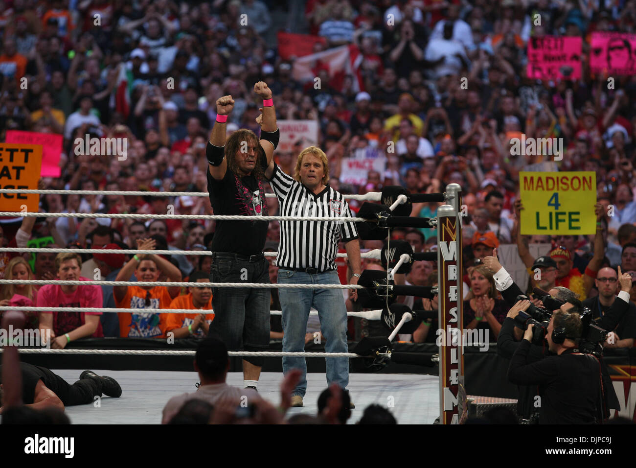Mar 28, 2010 - Phoenix, Arizona, USA - BRET HART, and BRUCE HART during ...