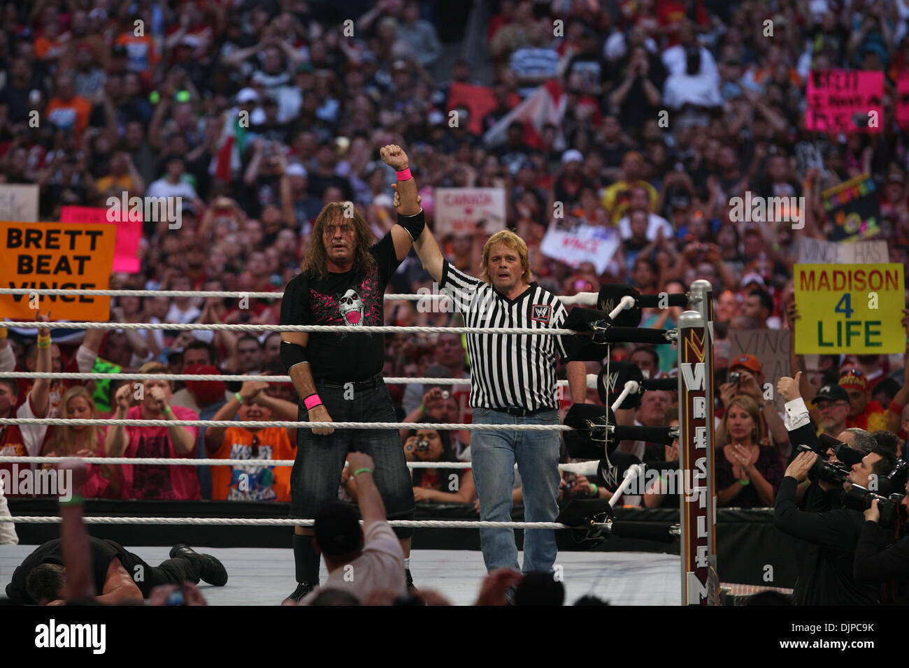 Mar 28, 2010 - Phoenix, Arizona, USA - BRET HART, and BRUCE HART during ...