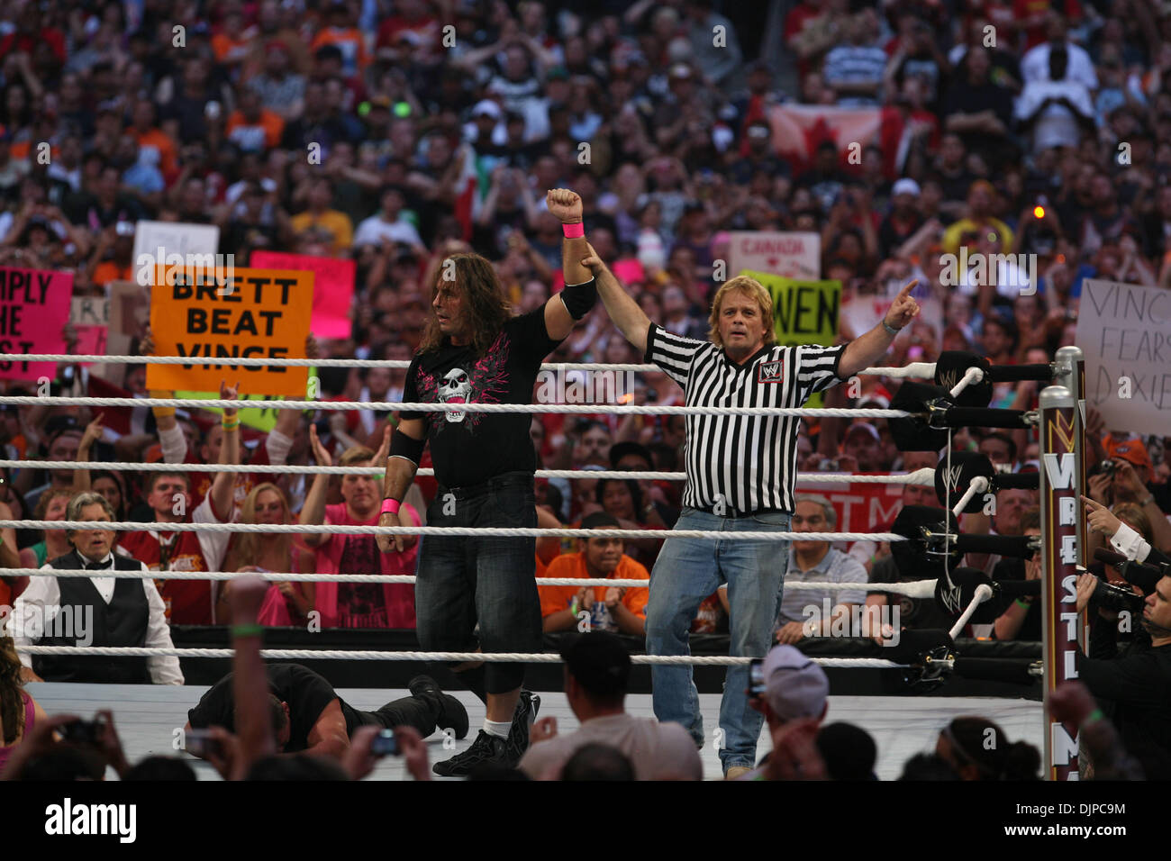Mar 28, 2010 - Phoenix, Arizona, USA - BRET HART, and BRUCE HART during ...